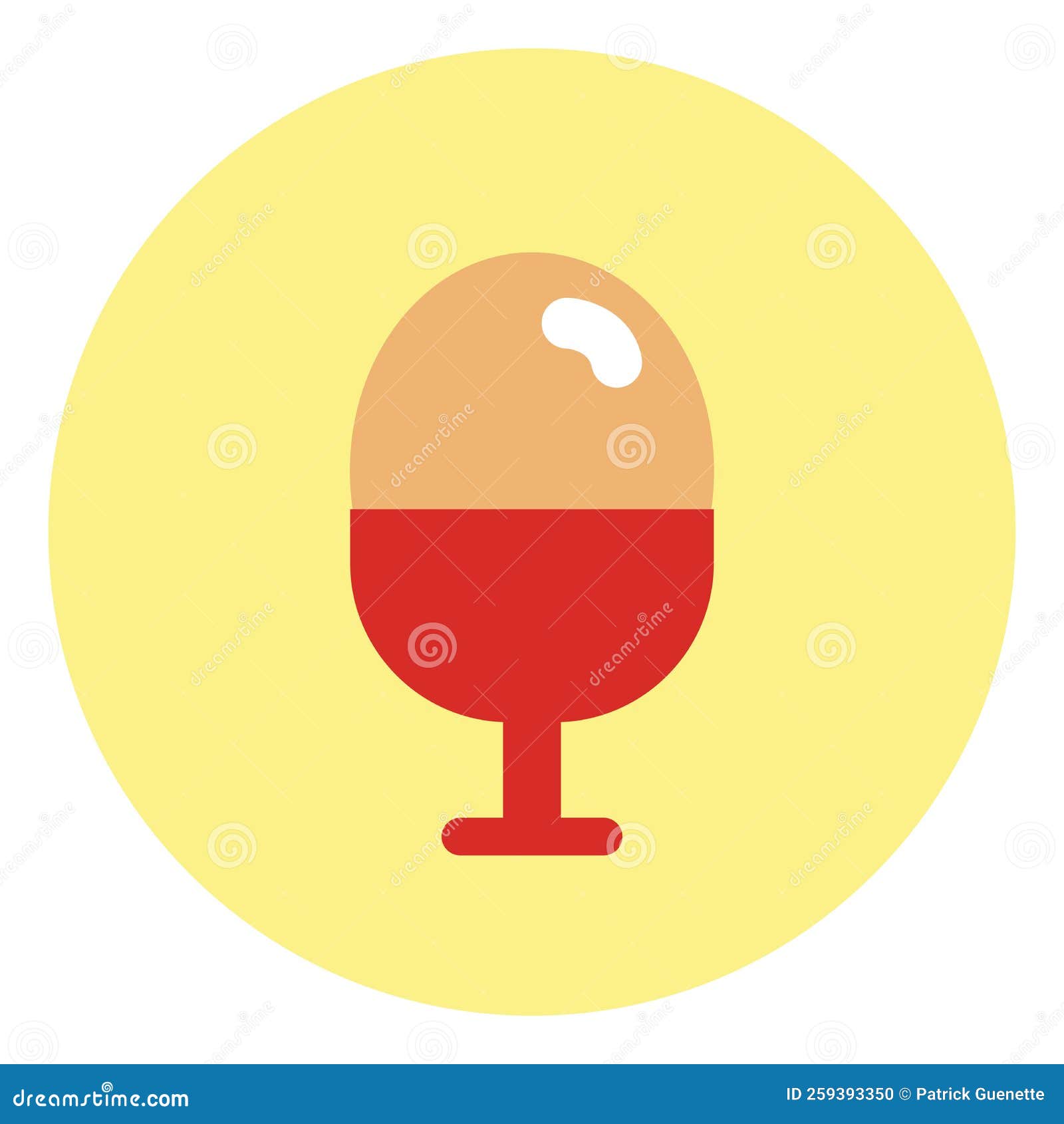 Food boiled egg, icon stock vector. Illustration of graphic - 259393350
