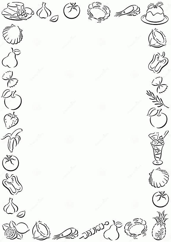 Food border stock illustration. Illustration of frame - 5645861