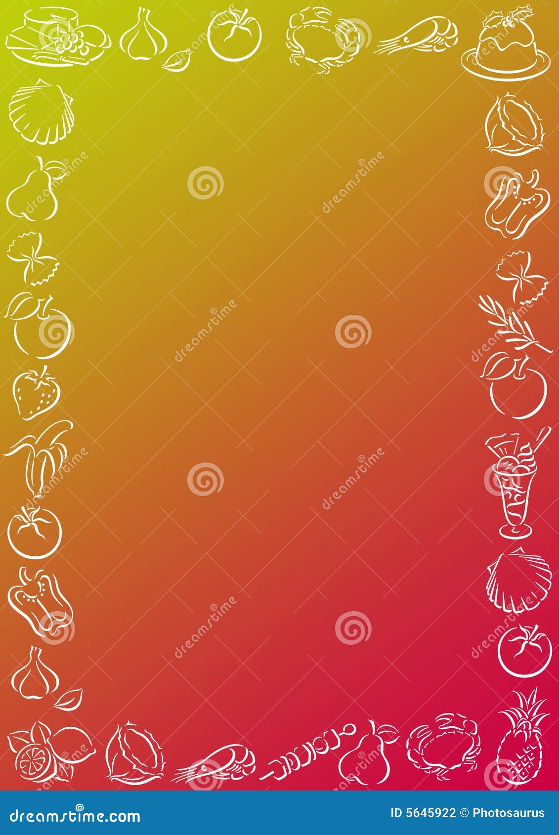 Food border stock illustration. Illustration of blank - 5645922