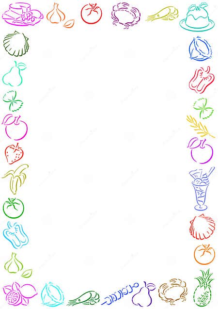 Food border stock illustration. Illustration of frame - 5646023