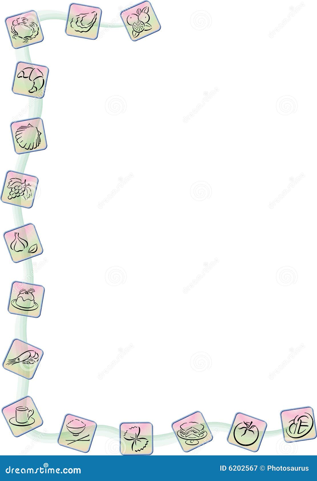 Food border stock vector. Illustration of advertisement - 6202567