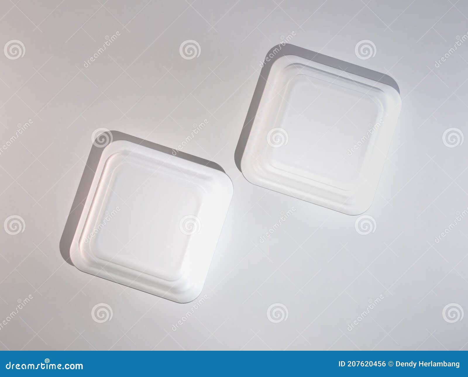Styrofoam Food Box Packaging 3D Mockup Scene Stock Illustration ...