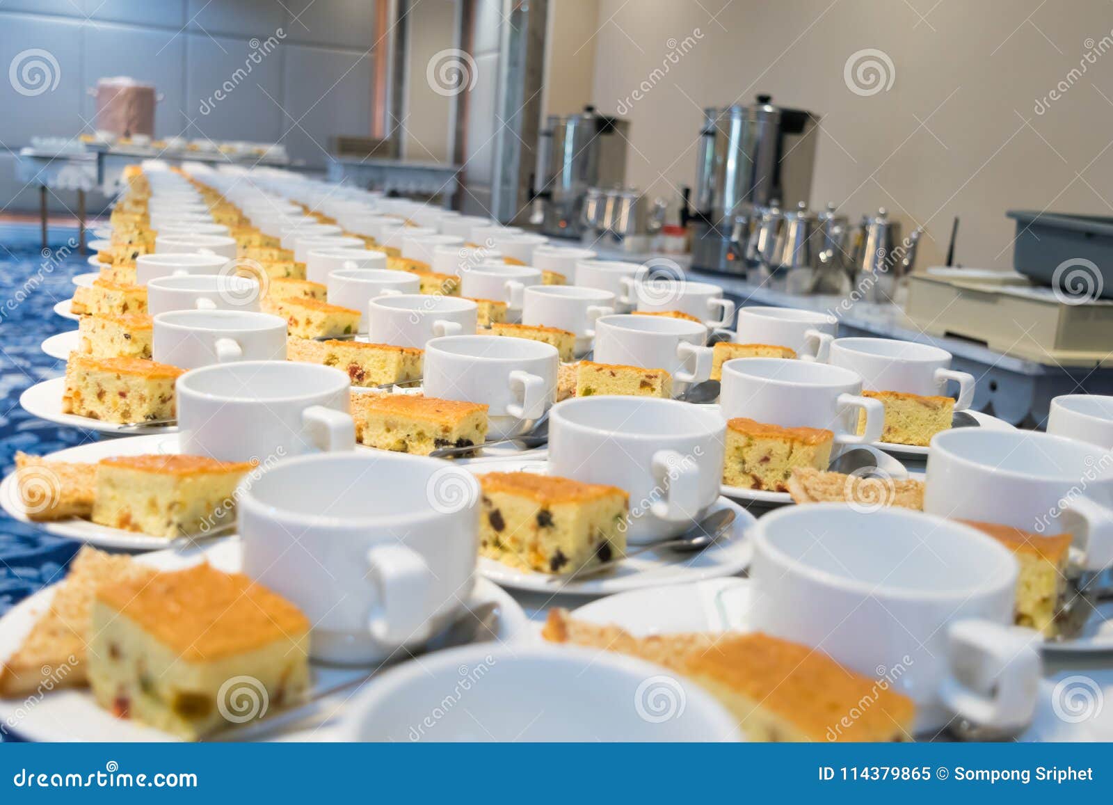 Food Breakfast during the Meeting Stock Image - Image of beverage ...
