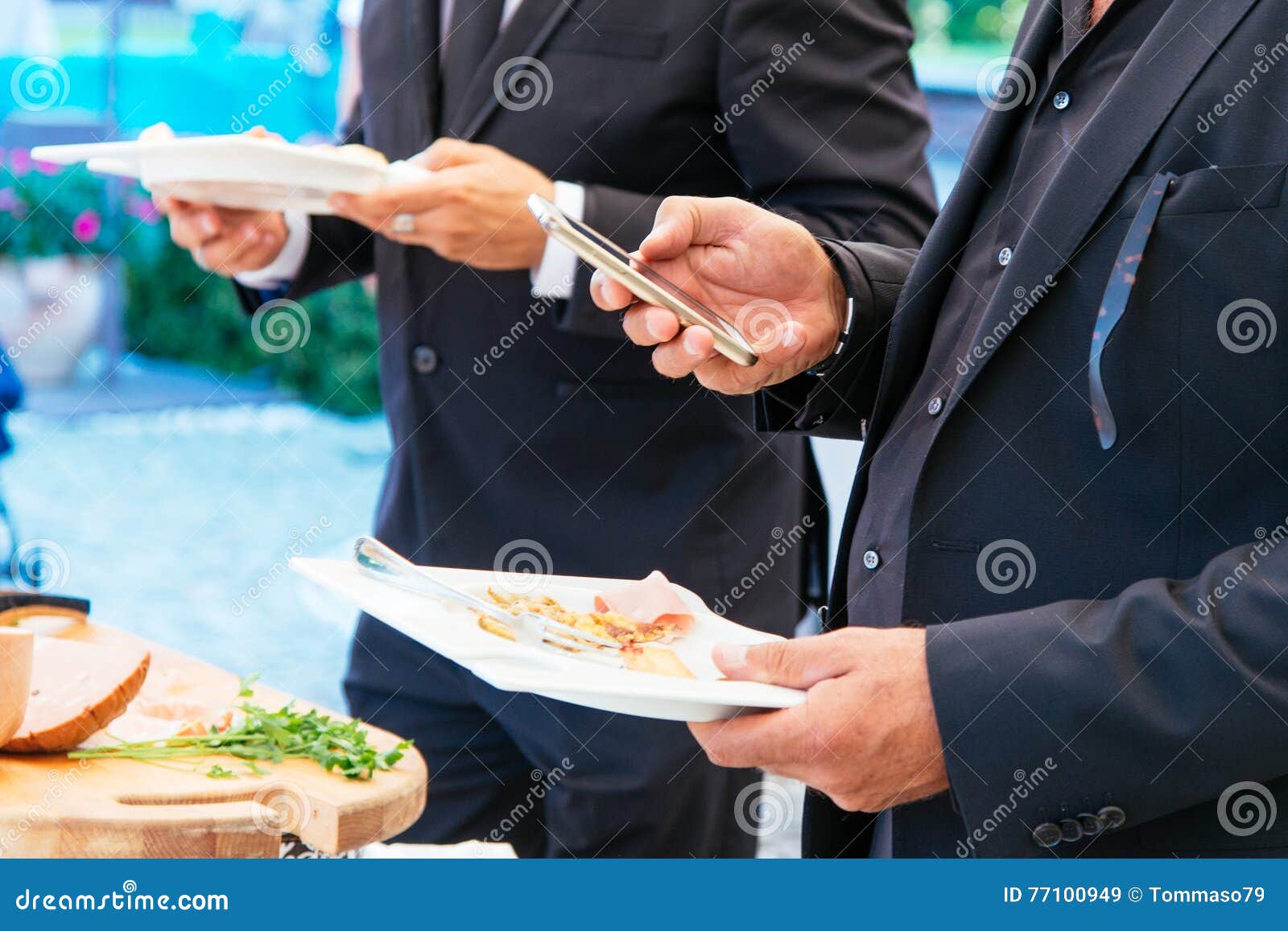 Catering Party Food Waiter Girl Snacks Tray Royalty-Free Stock Photo ...