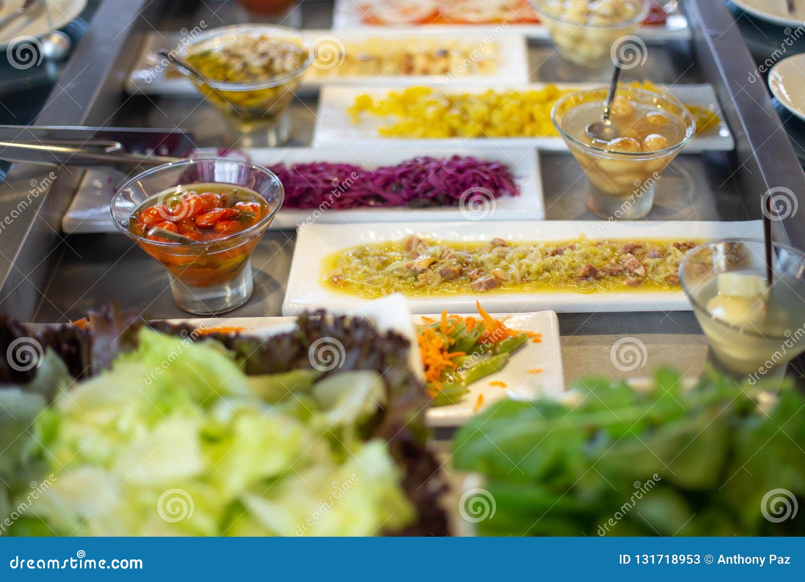Food buffet in restaurant stock image. Image of fresh - 131718953