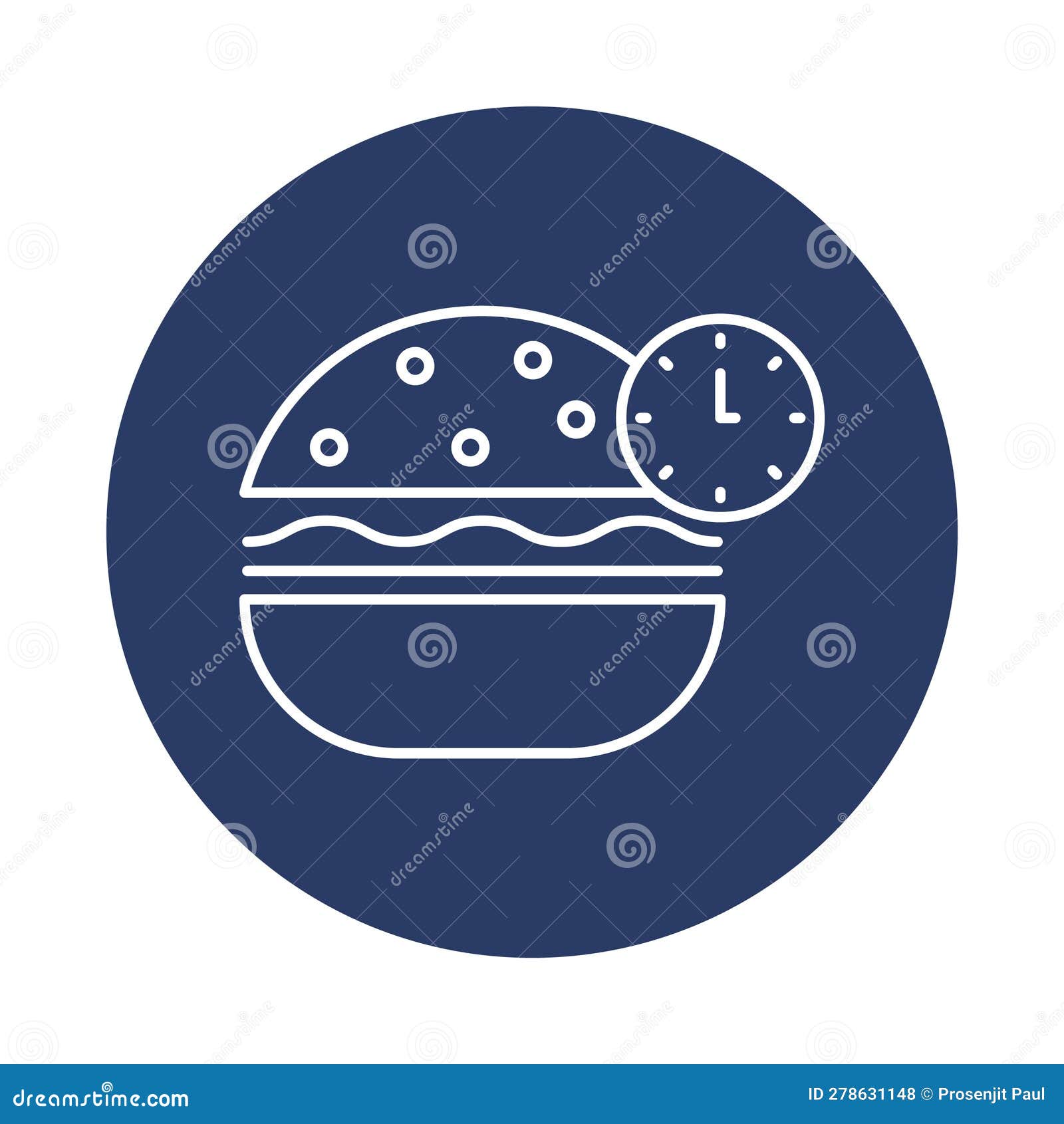Food, Burger, Time, Clock, Food Burger Time Icon Stock Vector ...