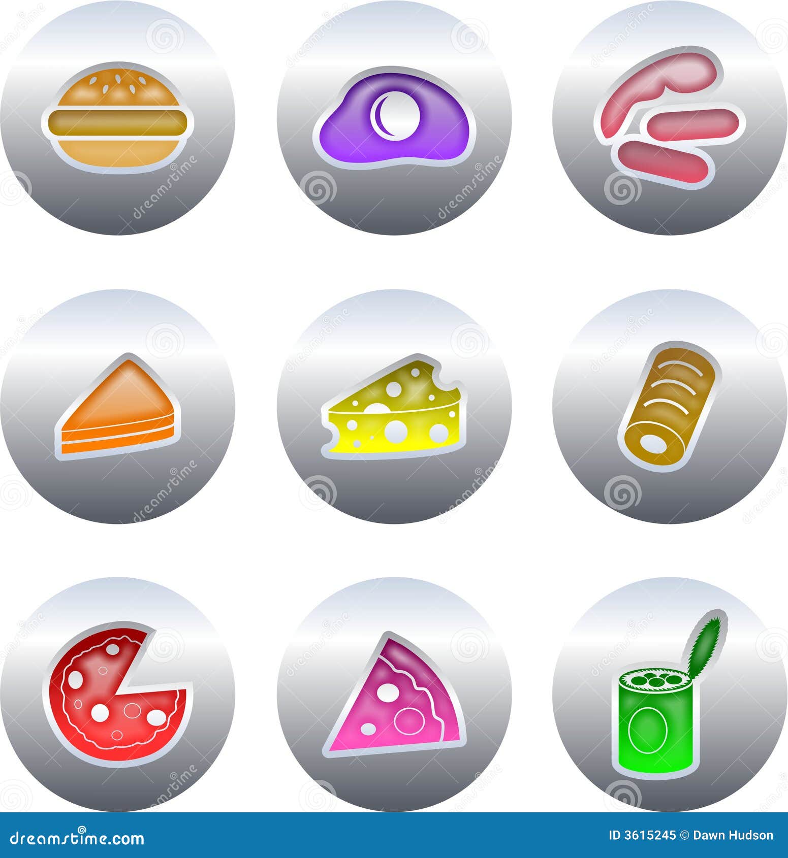 Food buttons stock illustration. Illustration of burger - 3615245
