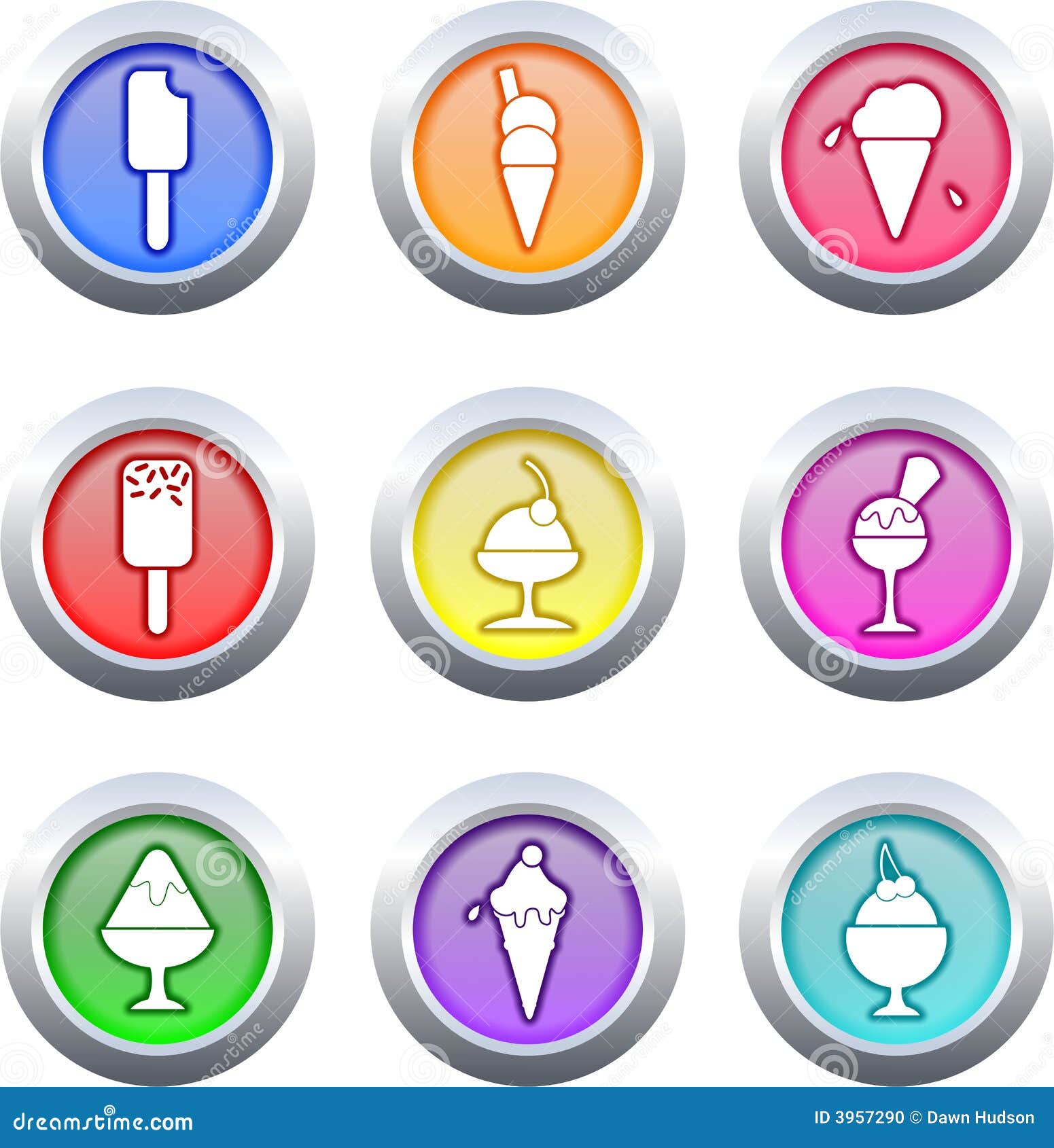 Food buttons stock illustration. Illustration of dairy - 3957290