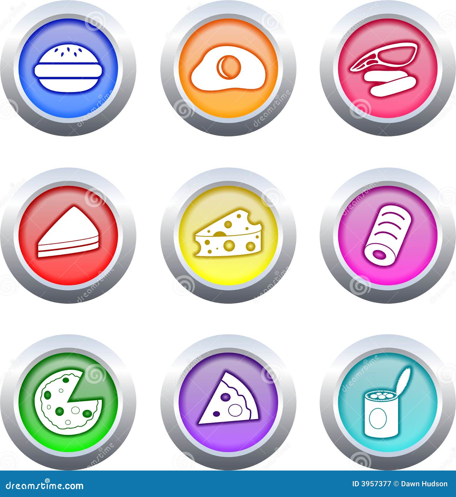 Food buttons stock illustration. Illustration of burger - 3957377