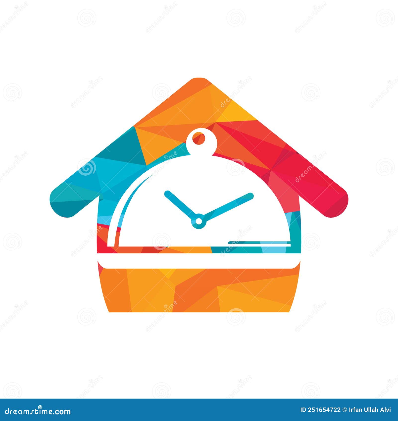 Food Time Vector Logo Design Template. Stock Vector - Illustration of ...