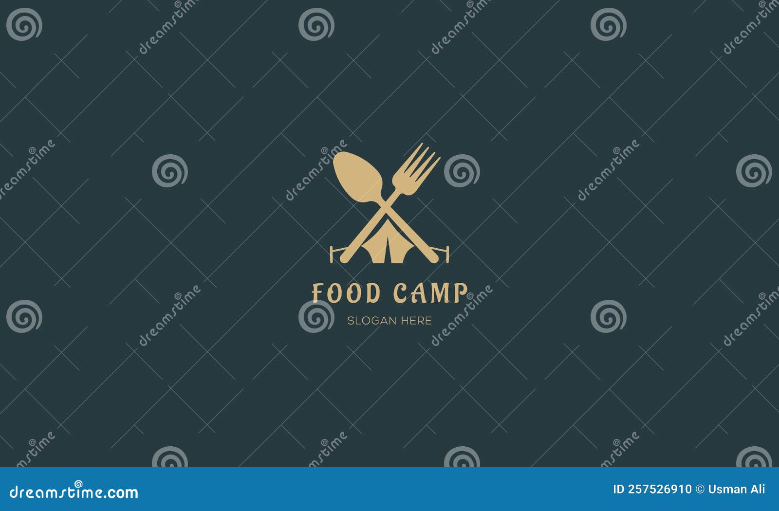 Food Camp Restaurant Logo Design Template Stock Illustration ...