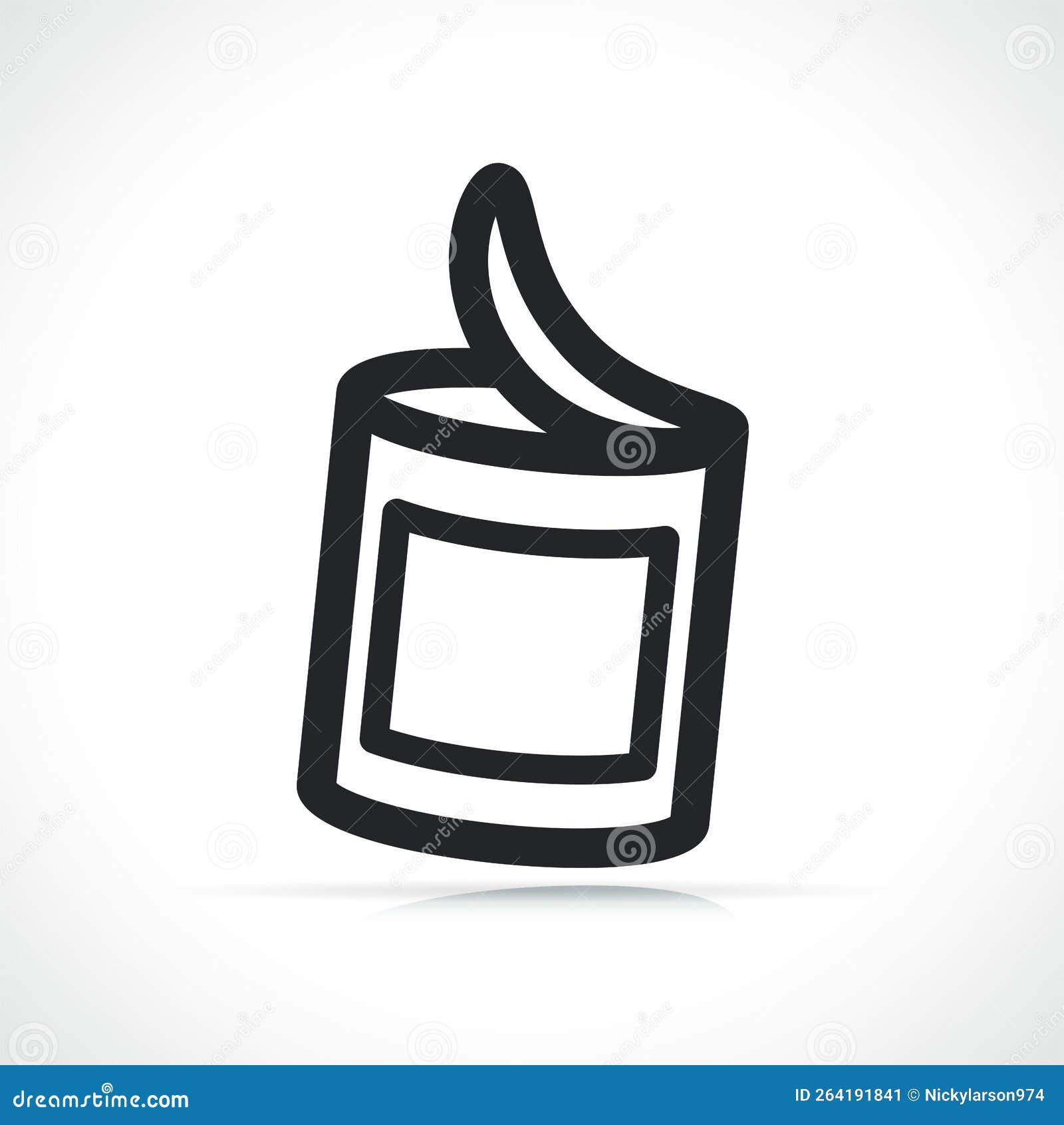 Food can line icon drawing stock vector. Illustration of pollution ...