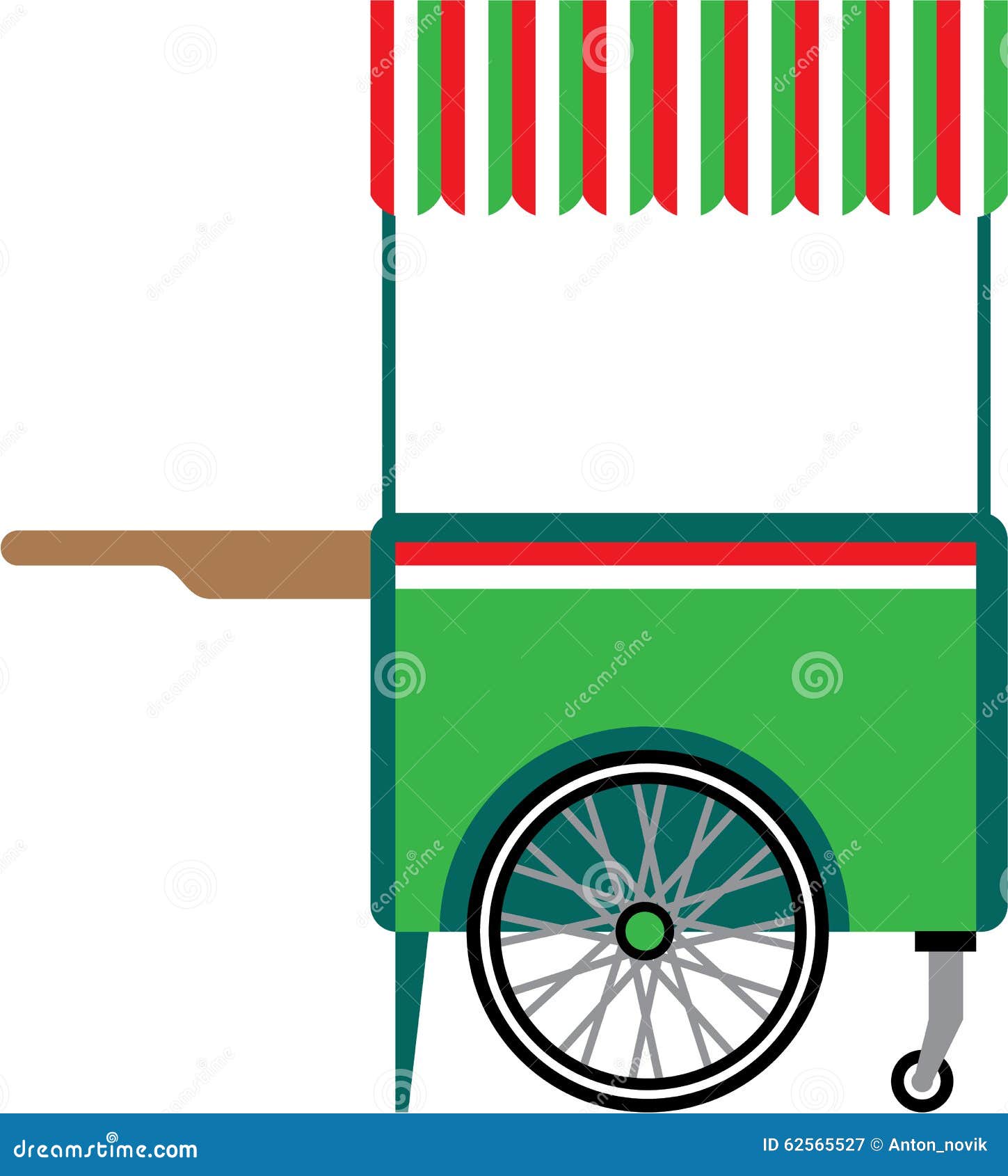 Food cart isolated vector stock vector. Illustration of cart - 62565527