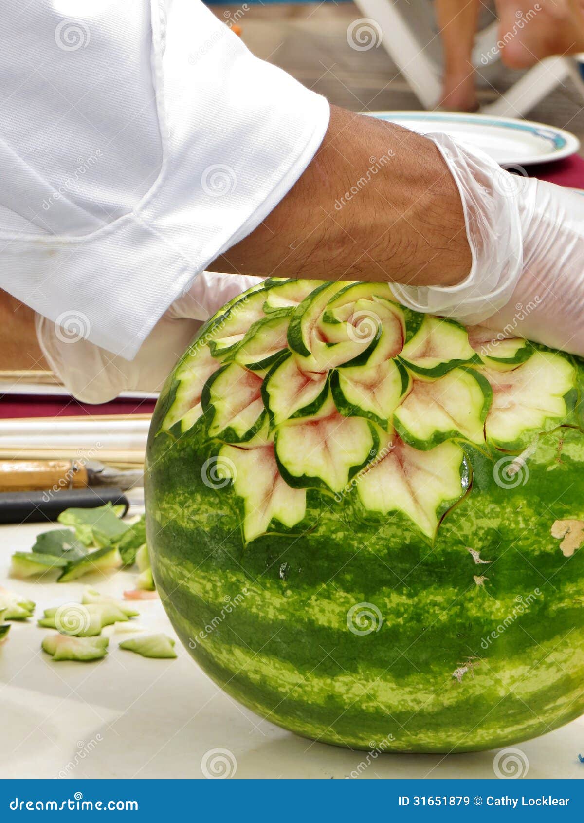 Food carving stock image. Image of creation, food, green - 31651879