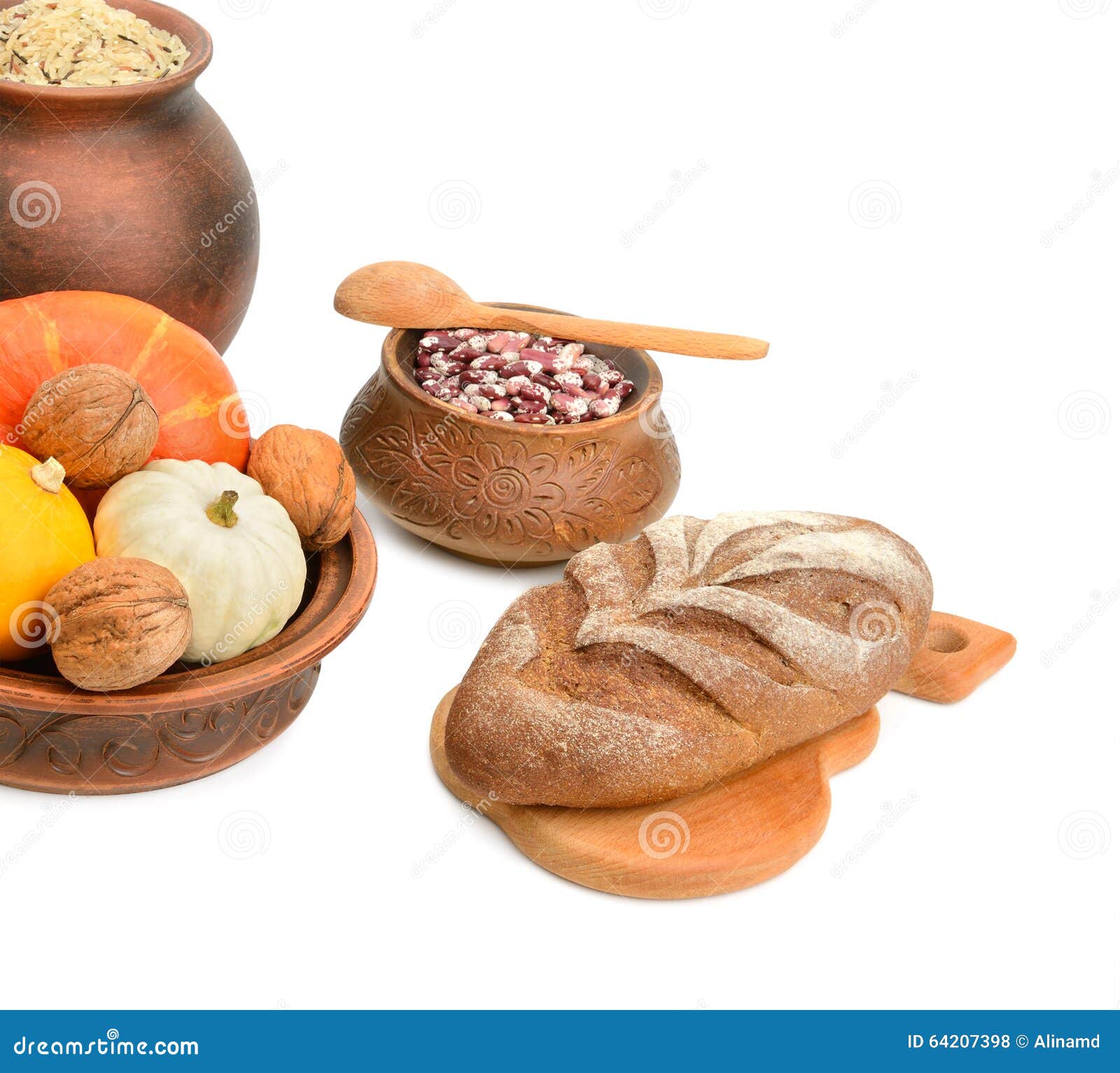 Food in a ceramic pot stock photo. Image of natural, pile - 64207398