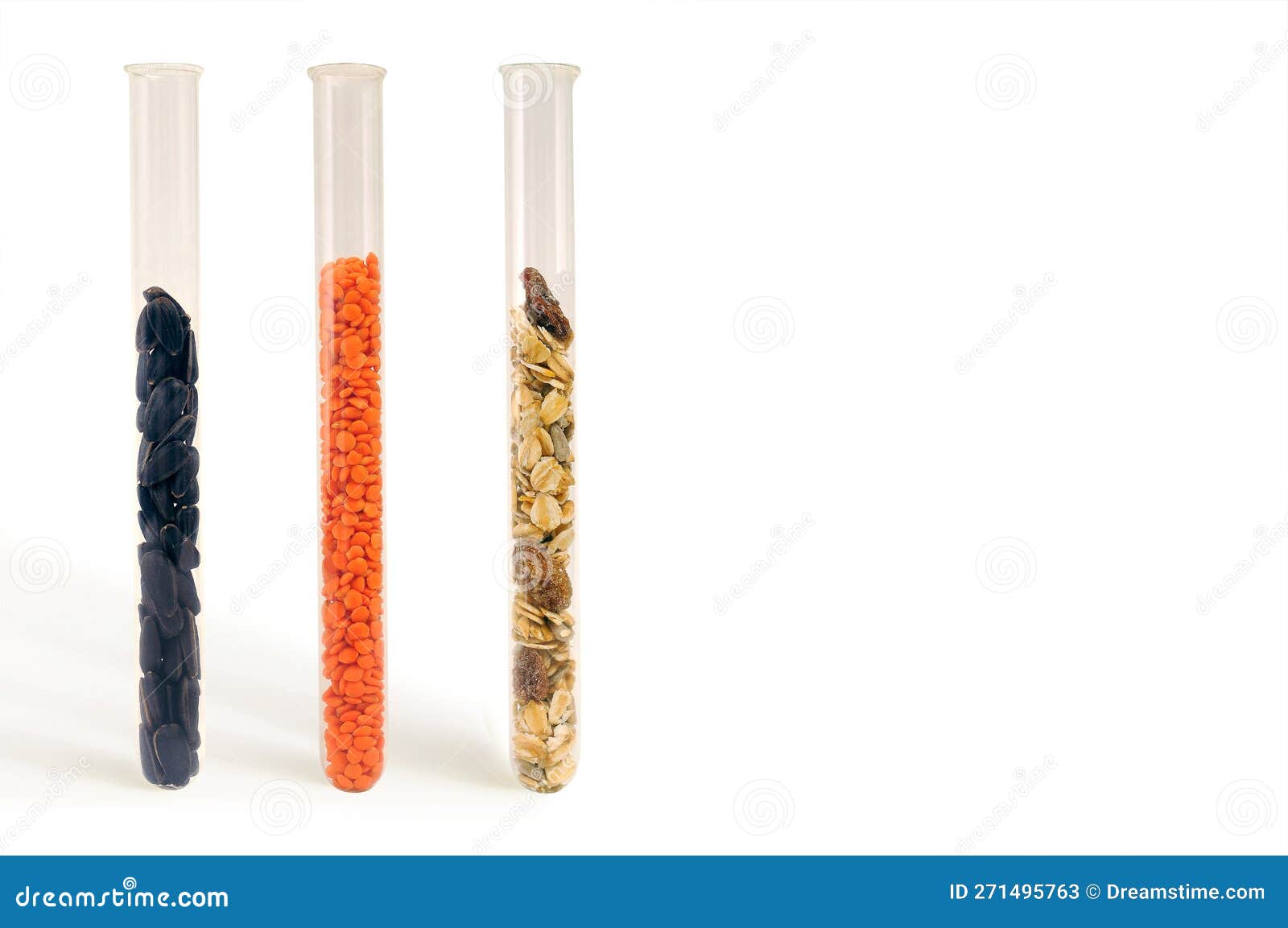 Food-cereals, Legumes And Milk In A Test Tubes Royalty-Free Stock ...