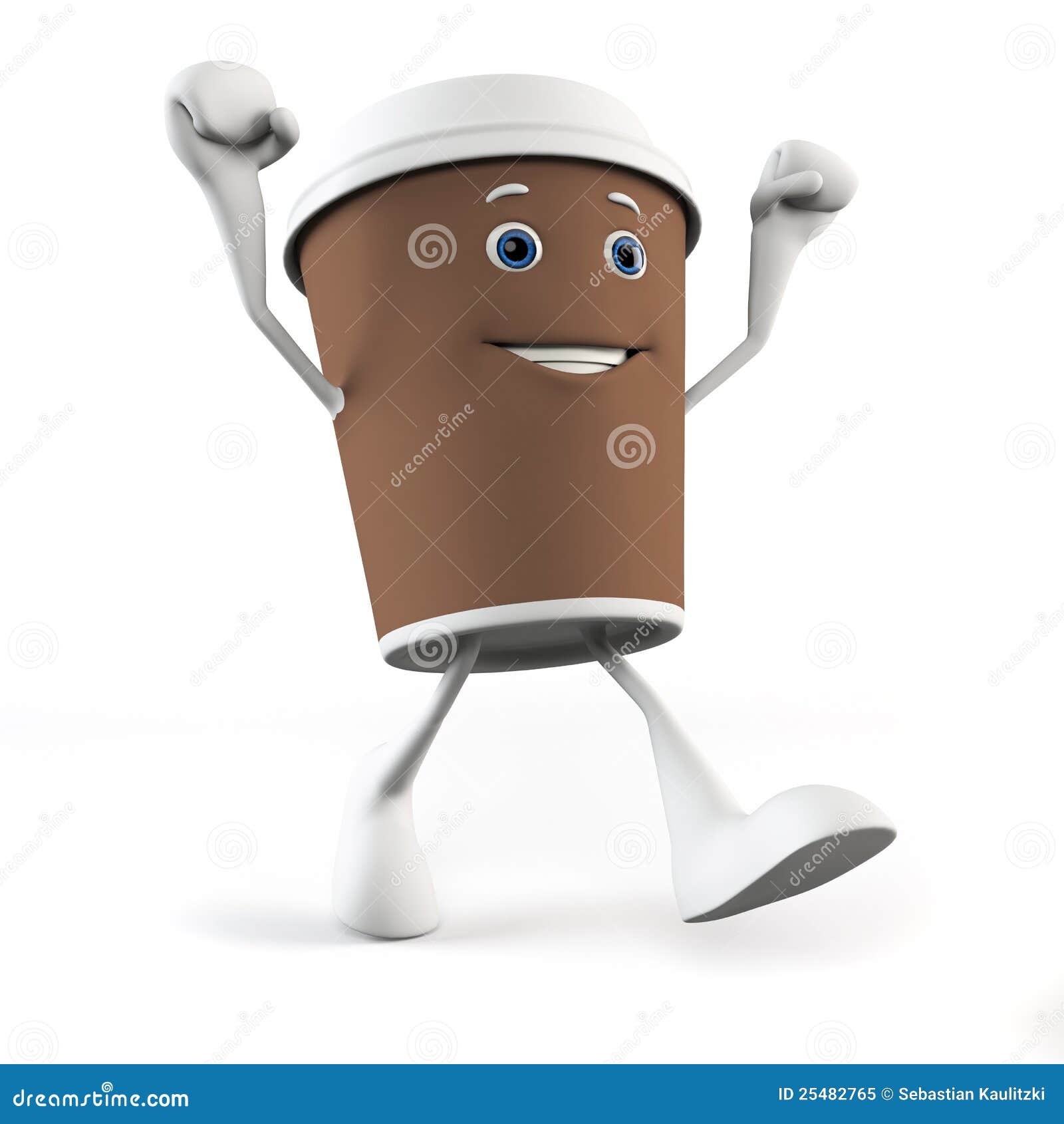 Food Character - Coffee Cup Stock Illustration - Illustration of holder ...