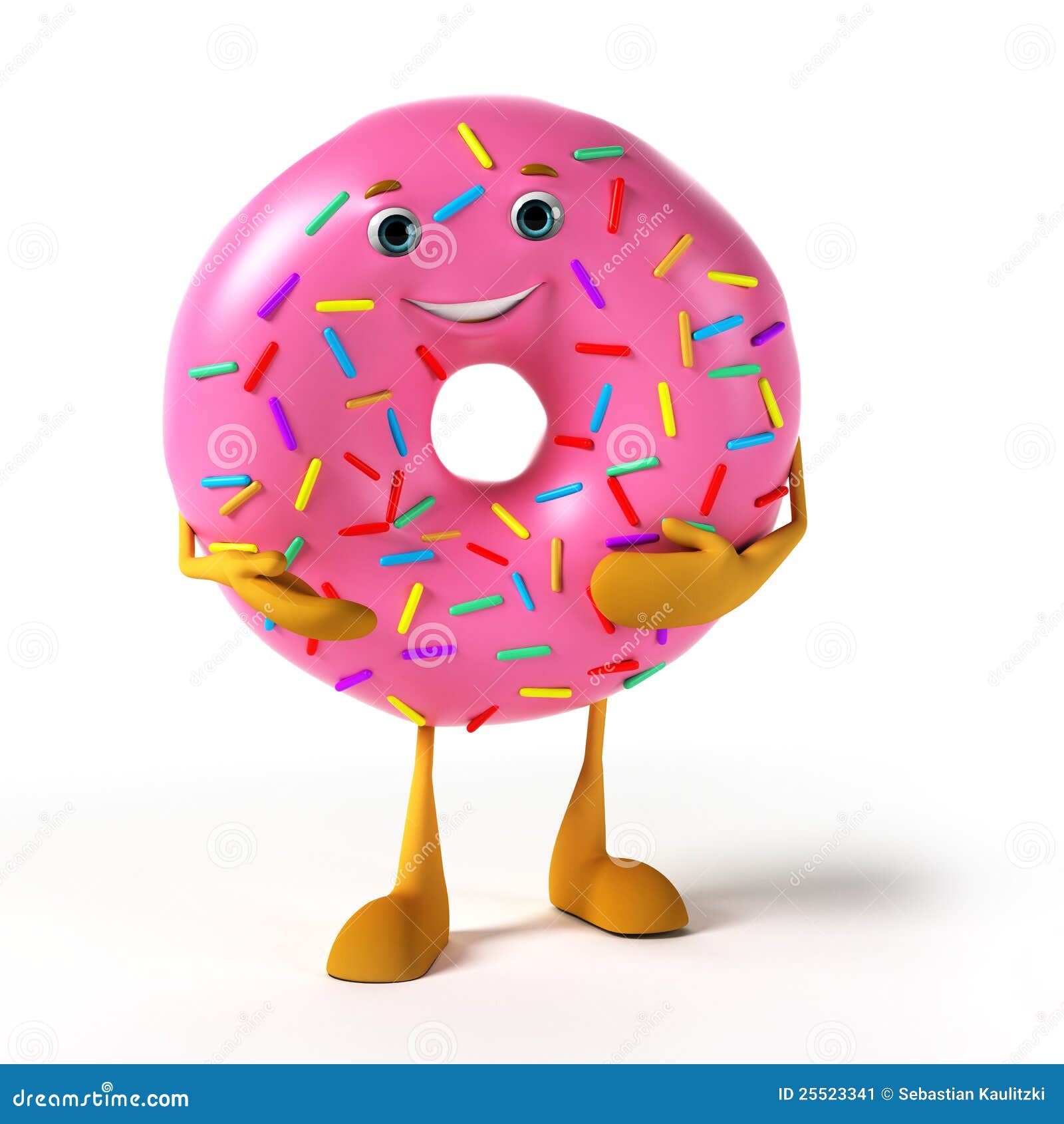 Food character - donut stock illustration. Illustration of dessert ...