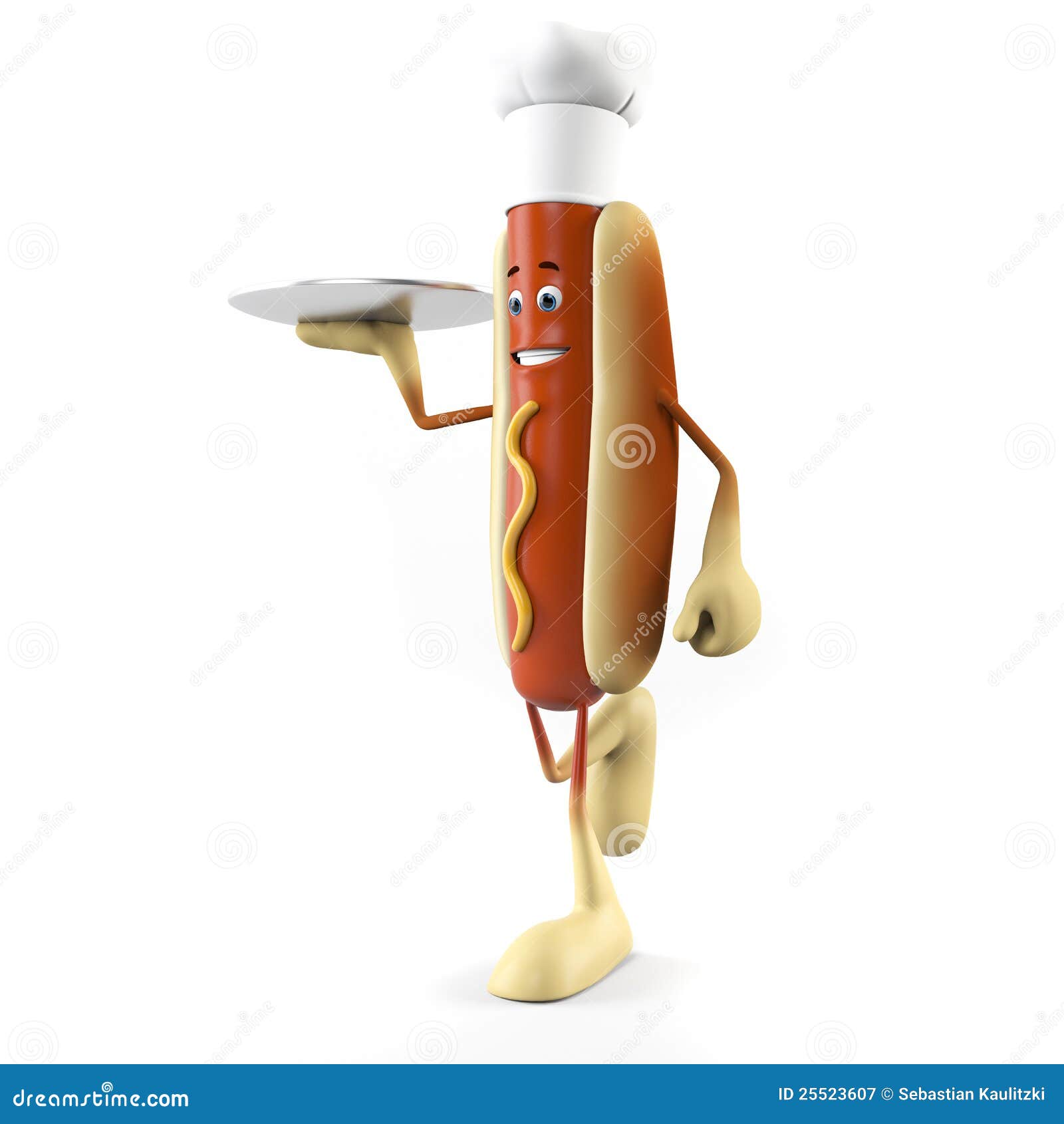 Food character - hot dog stock illustration. Illustration of meat ...