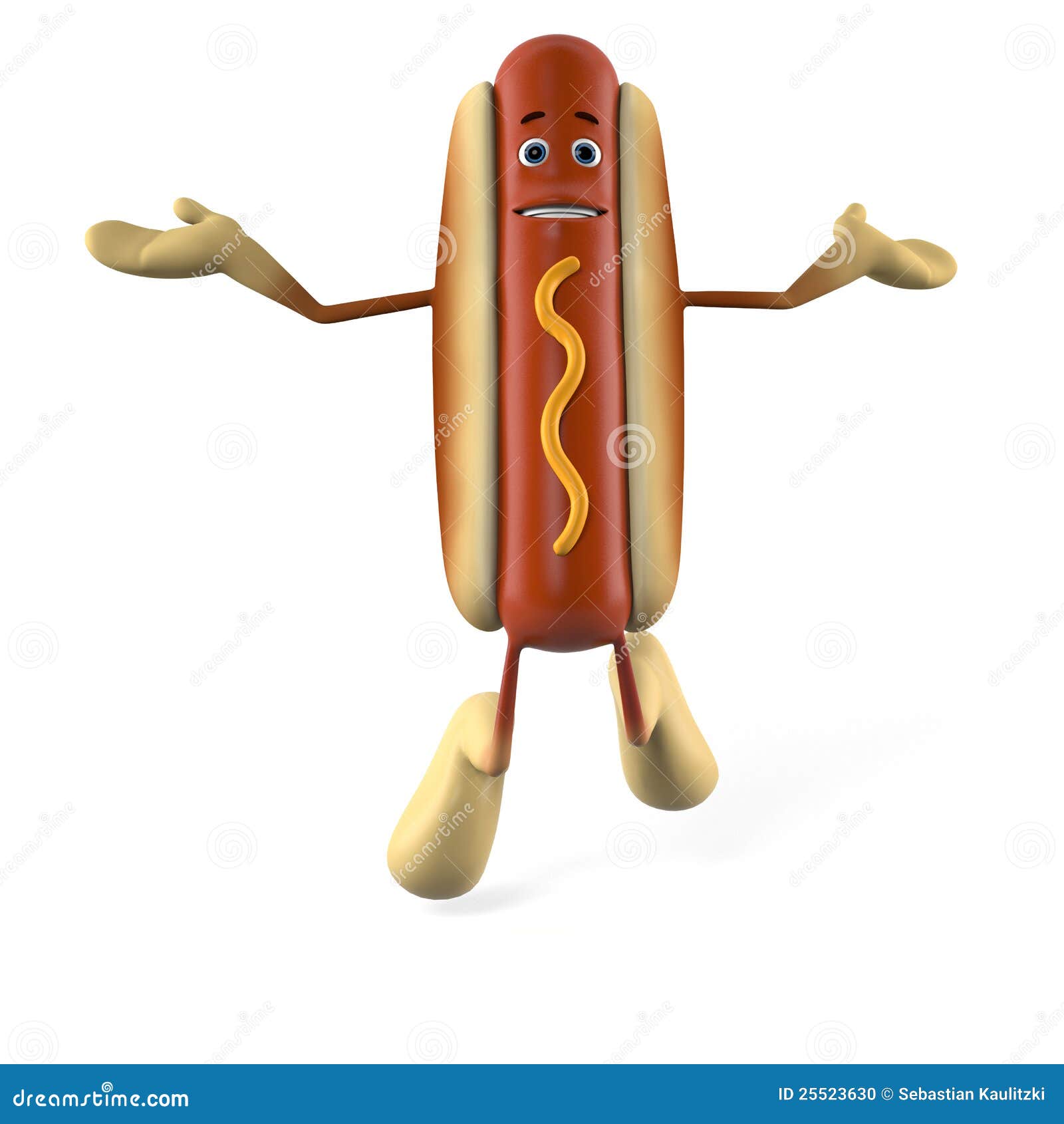 Food character - hot dog stock illustration. Illustration of junk ...