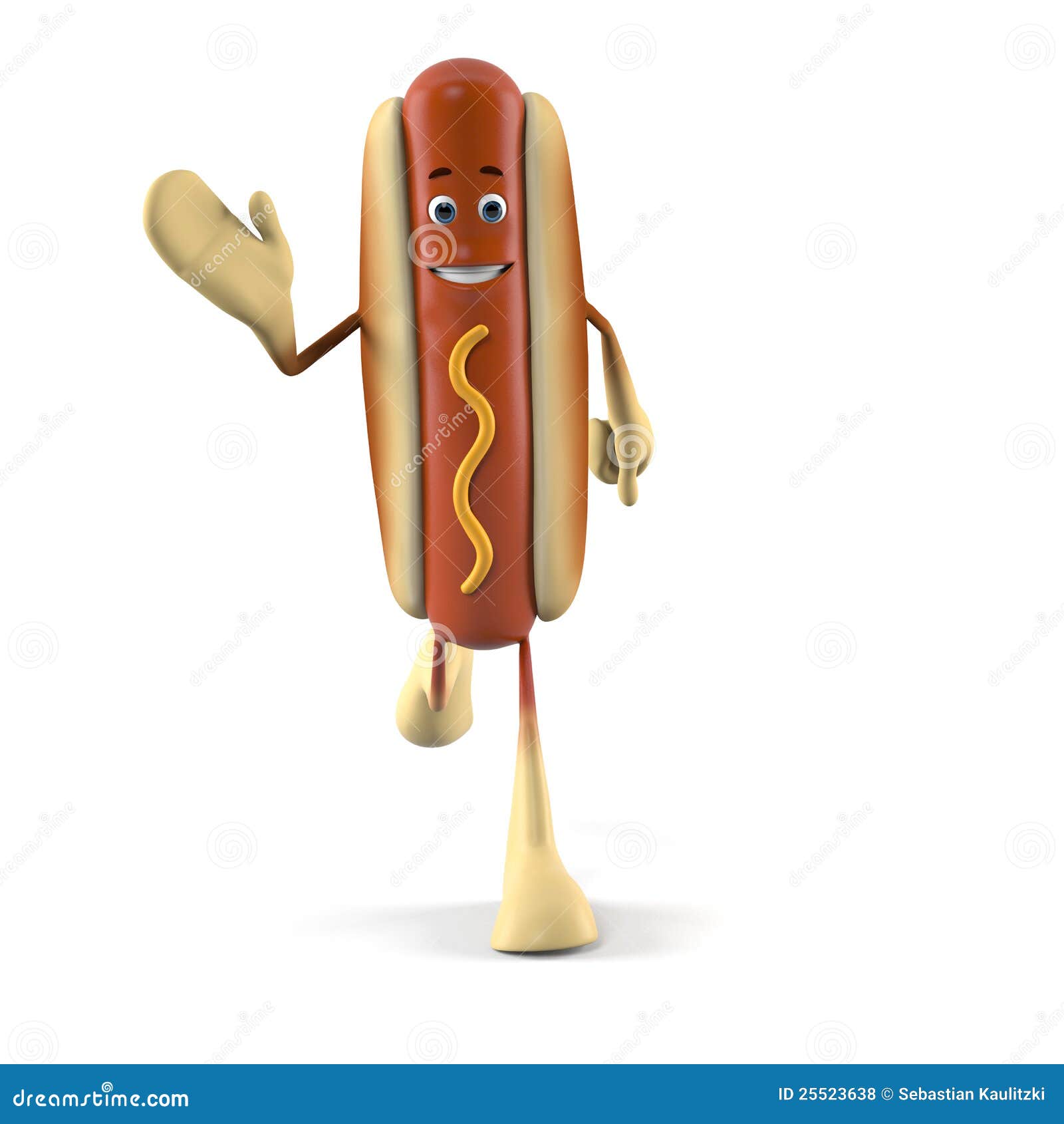 Food character - hot dog stock illustration. Illustration of dinner ...