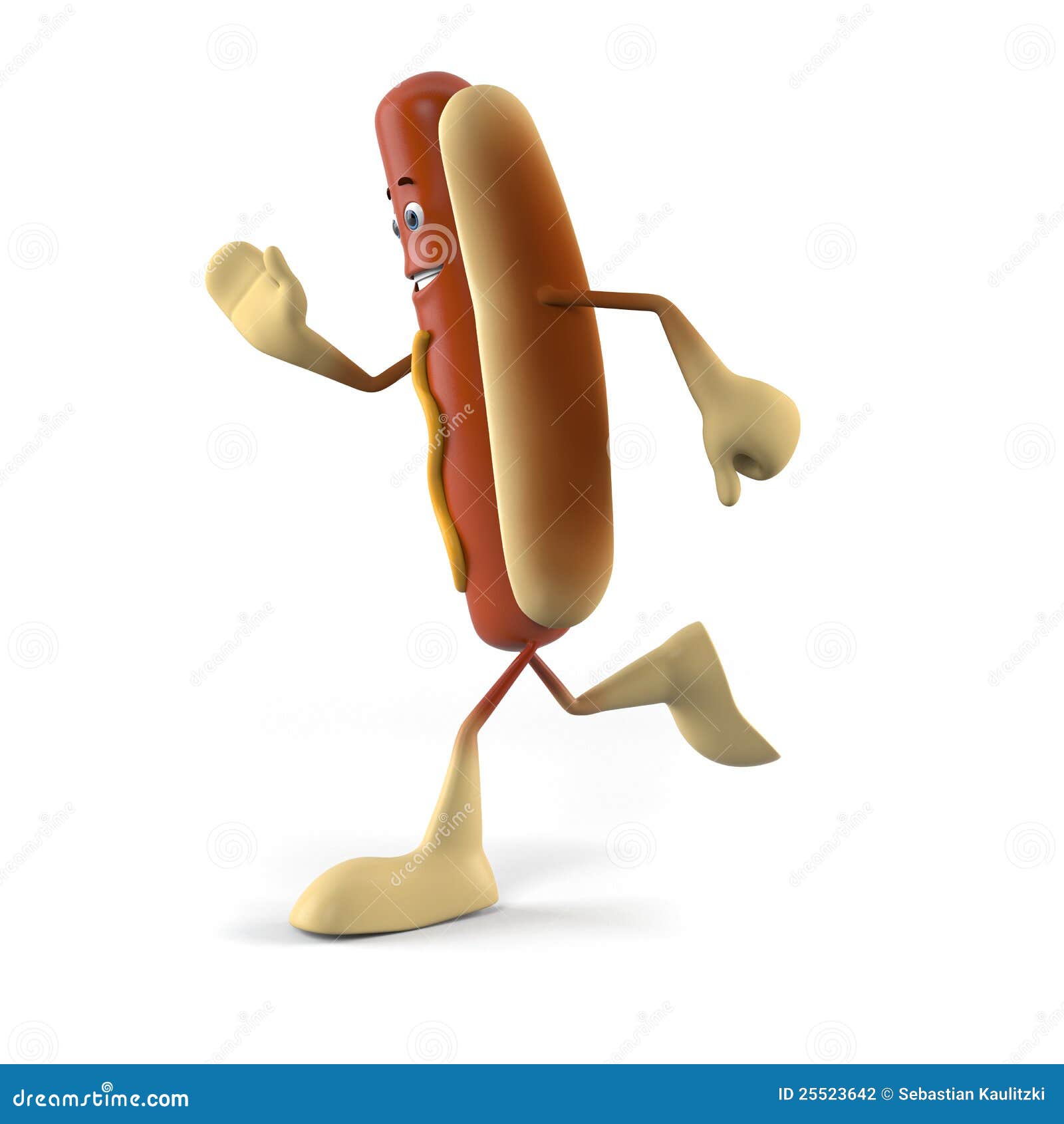 Food character - hot dog stock illustration. Illustration of fastfood ...