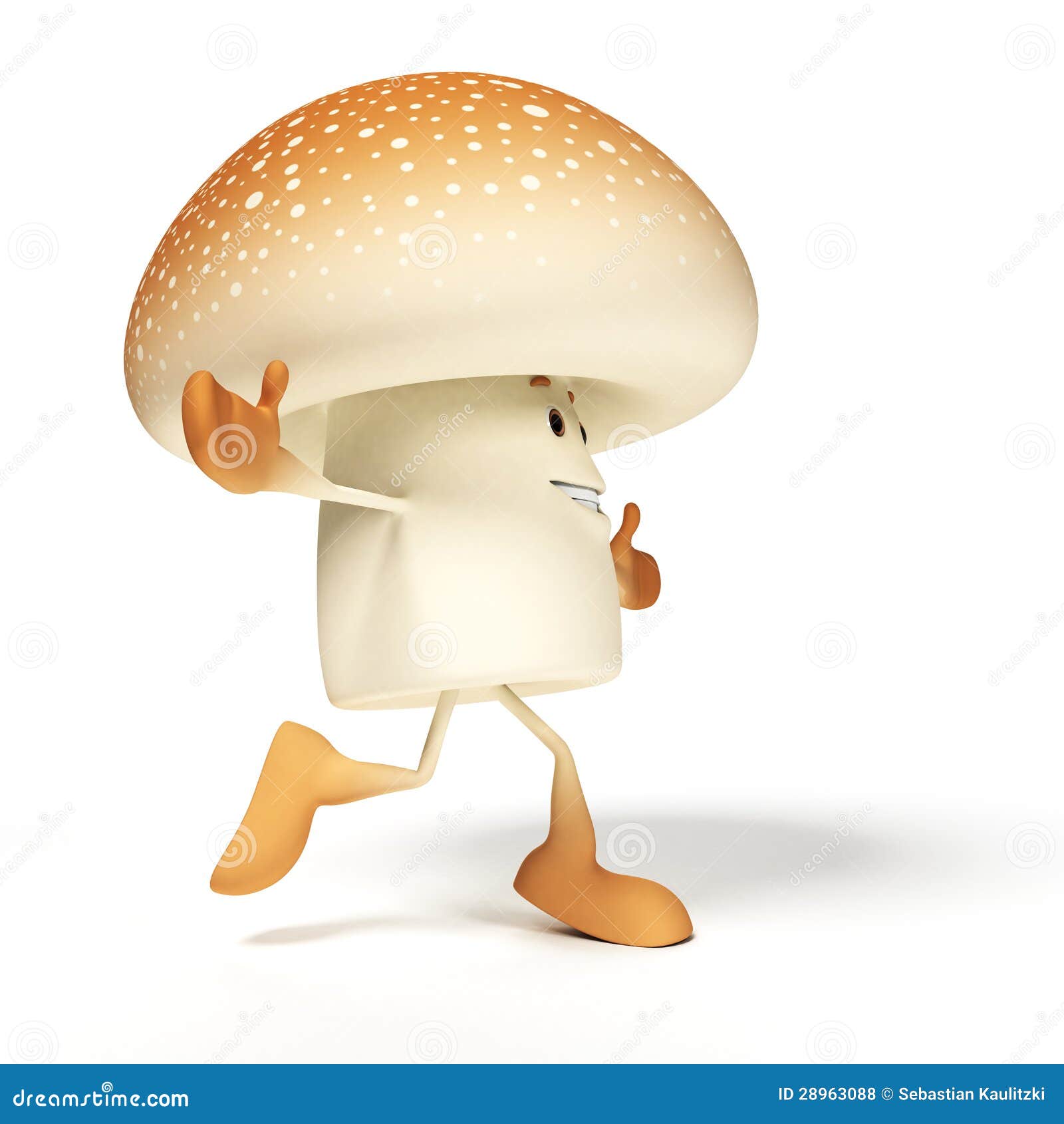 Food character - mushroom stock illustration. Illustration of food ...