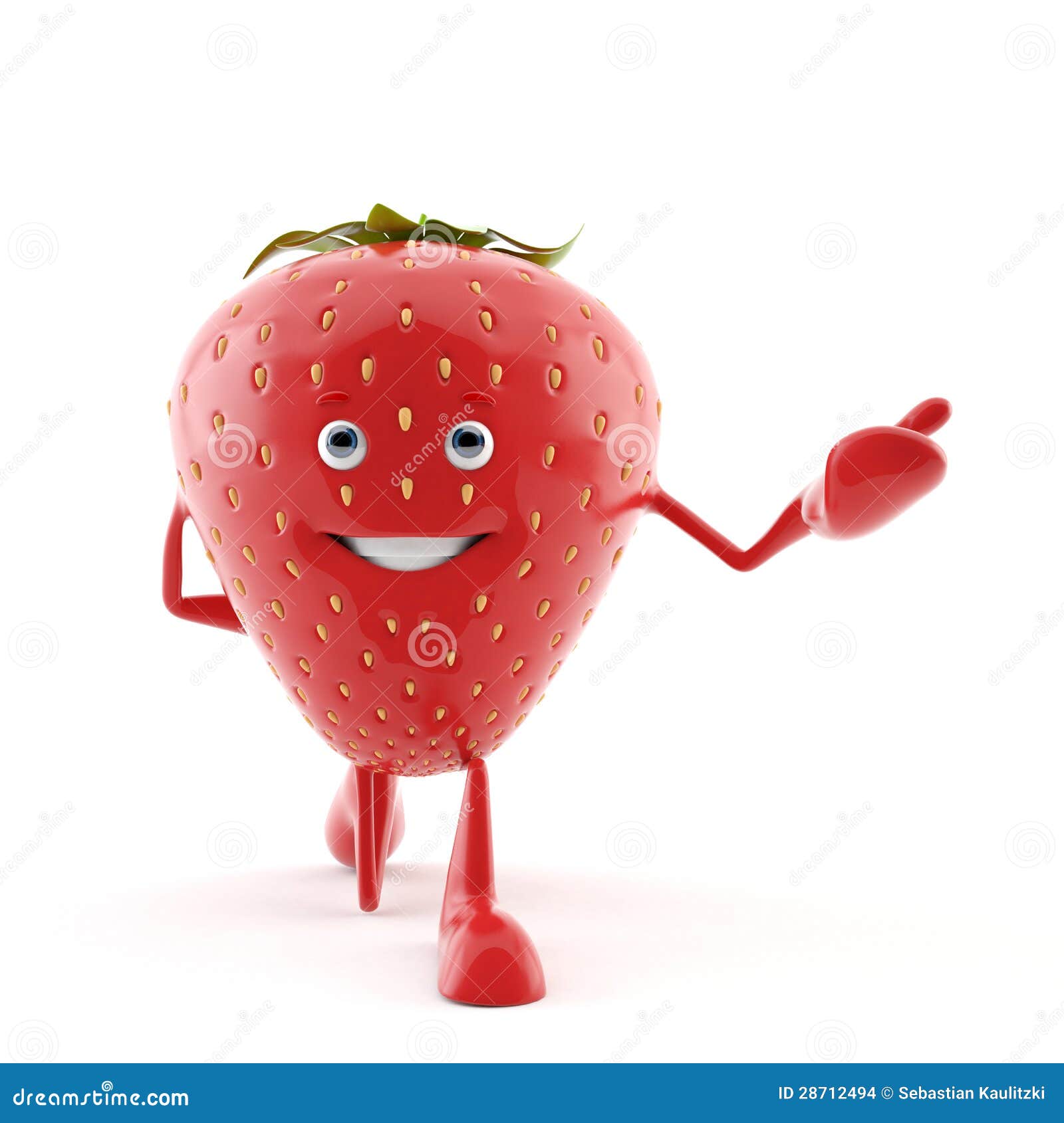 Food Character - Strawberry Stock Illustration - Illustration of ...