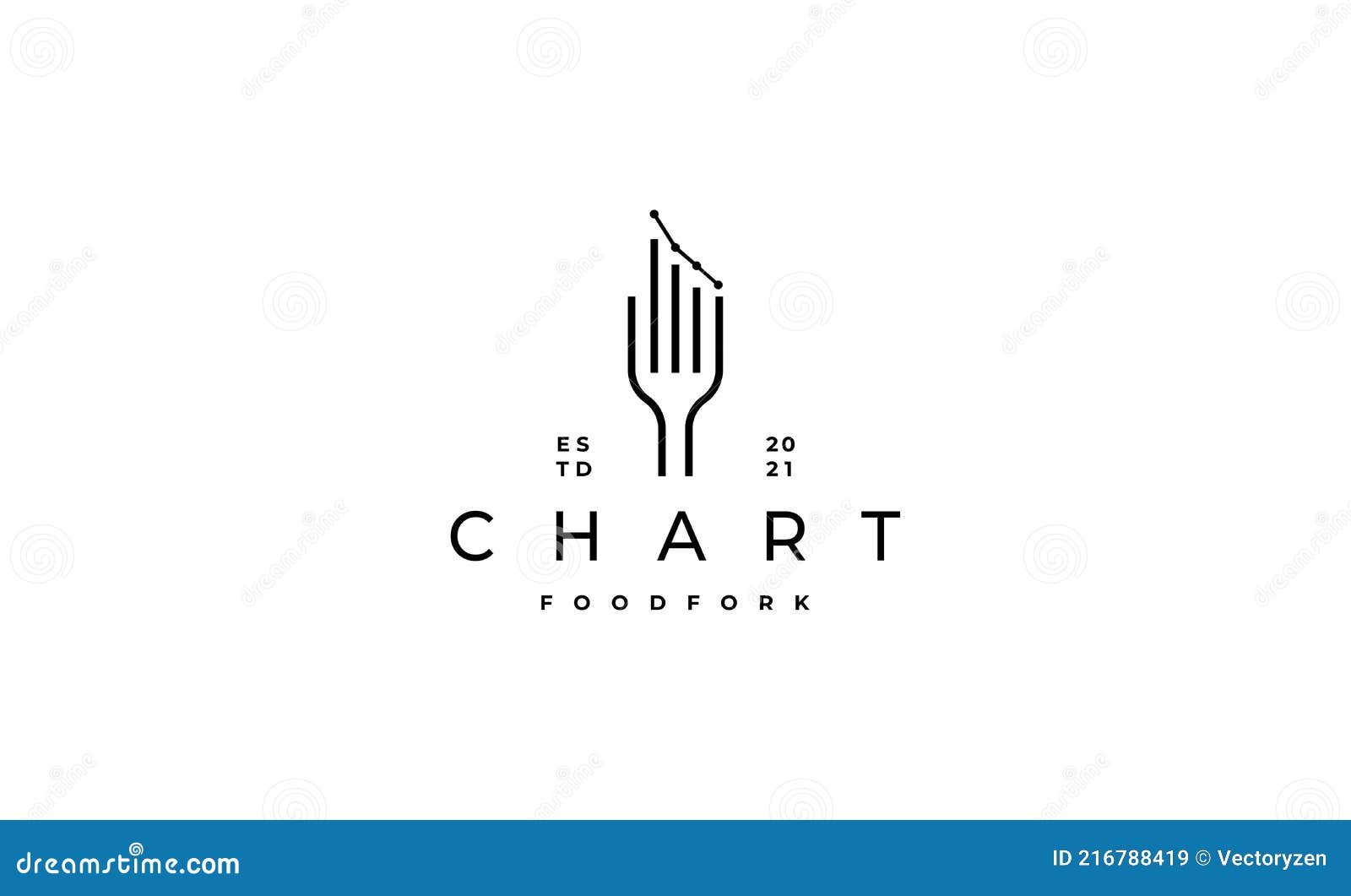 Food Chart Fork Element Logo Design Stock Vector - Illustration of ...