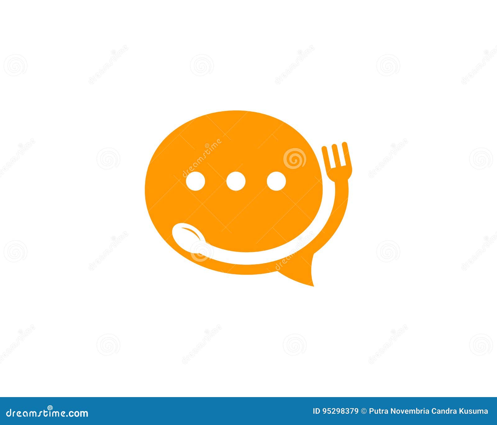 Food Chat Icon Logo Design Element Stock Vector - Illustration of fork ...