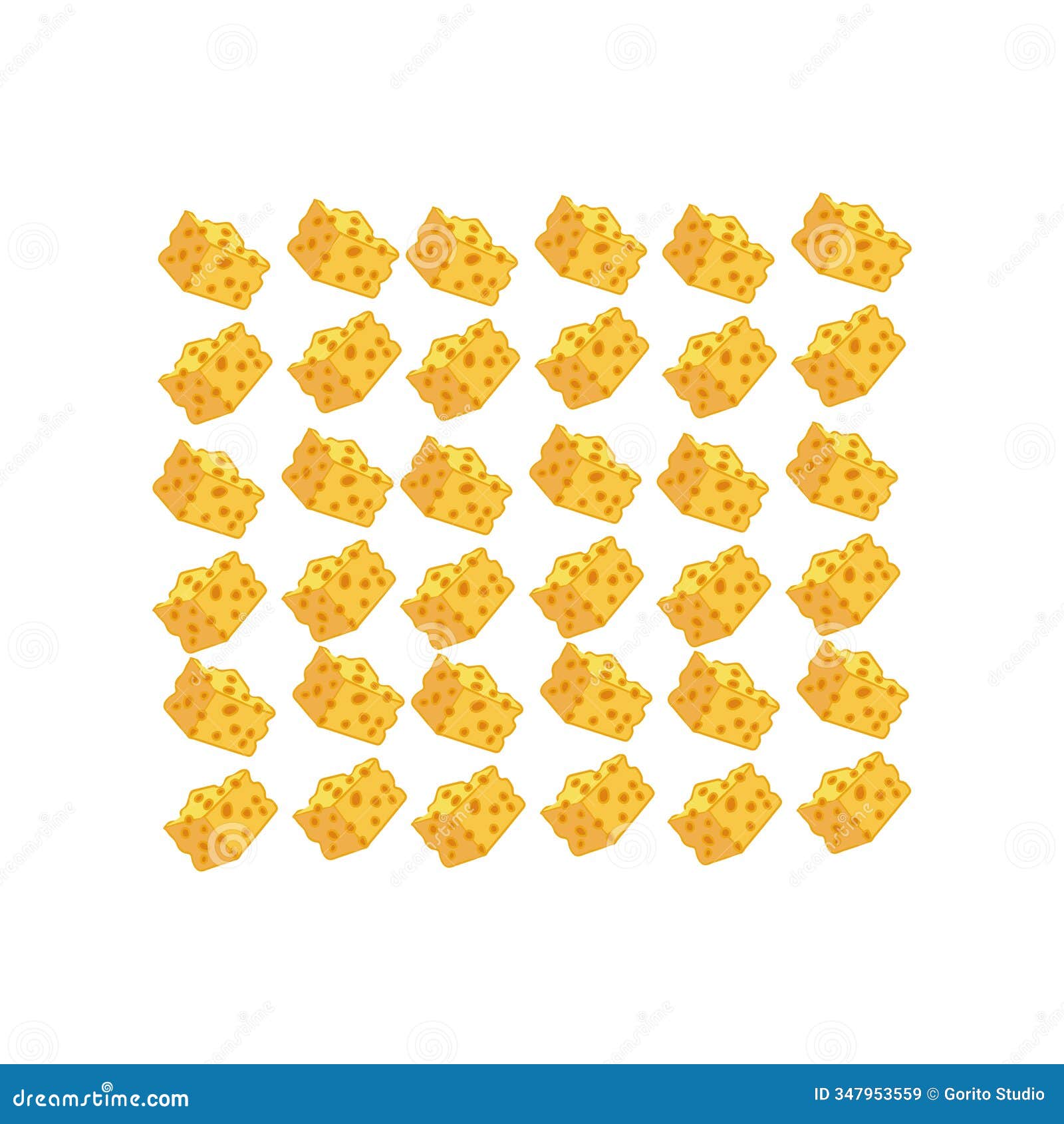 Food Cheese Pattern Set Free Vector Illustration Stock Illustration ...