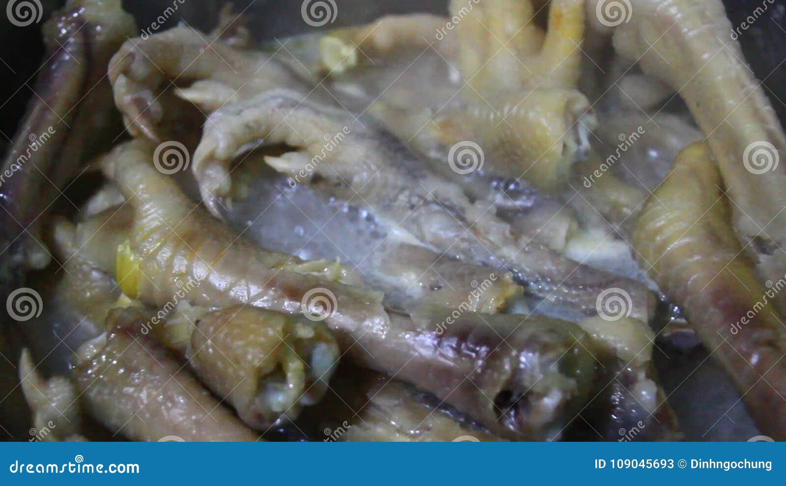 Food from chicken feet stock video. Video of meat, white - 109045693