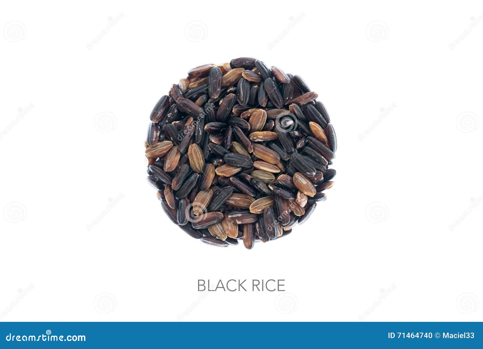Food Circle Round Black Rice Stock Photo - Image of chef, asian: 71464740
