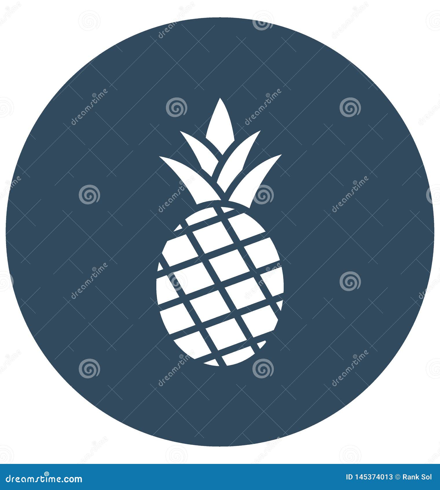 Ananas Isolated Vector Icon Which Can Easily Modify or Edit Stock ...