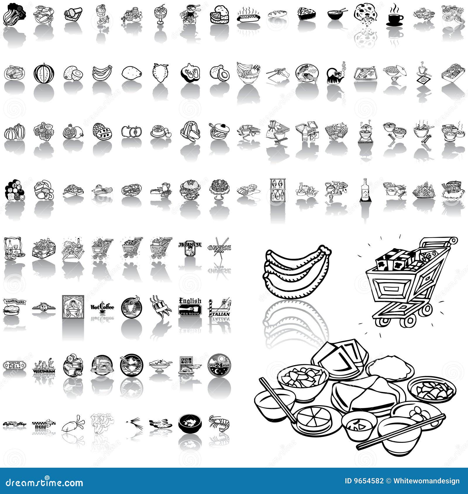 Food clipart. Part 1 stock vector. Illustration of butter - 9654582