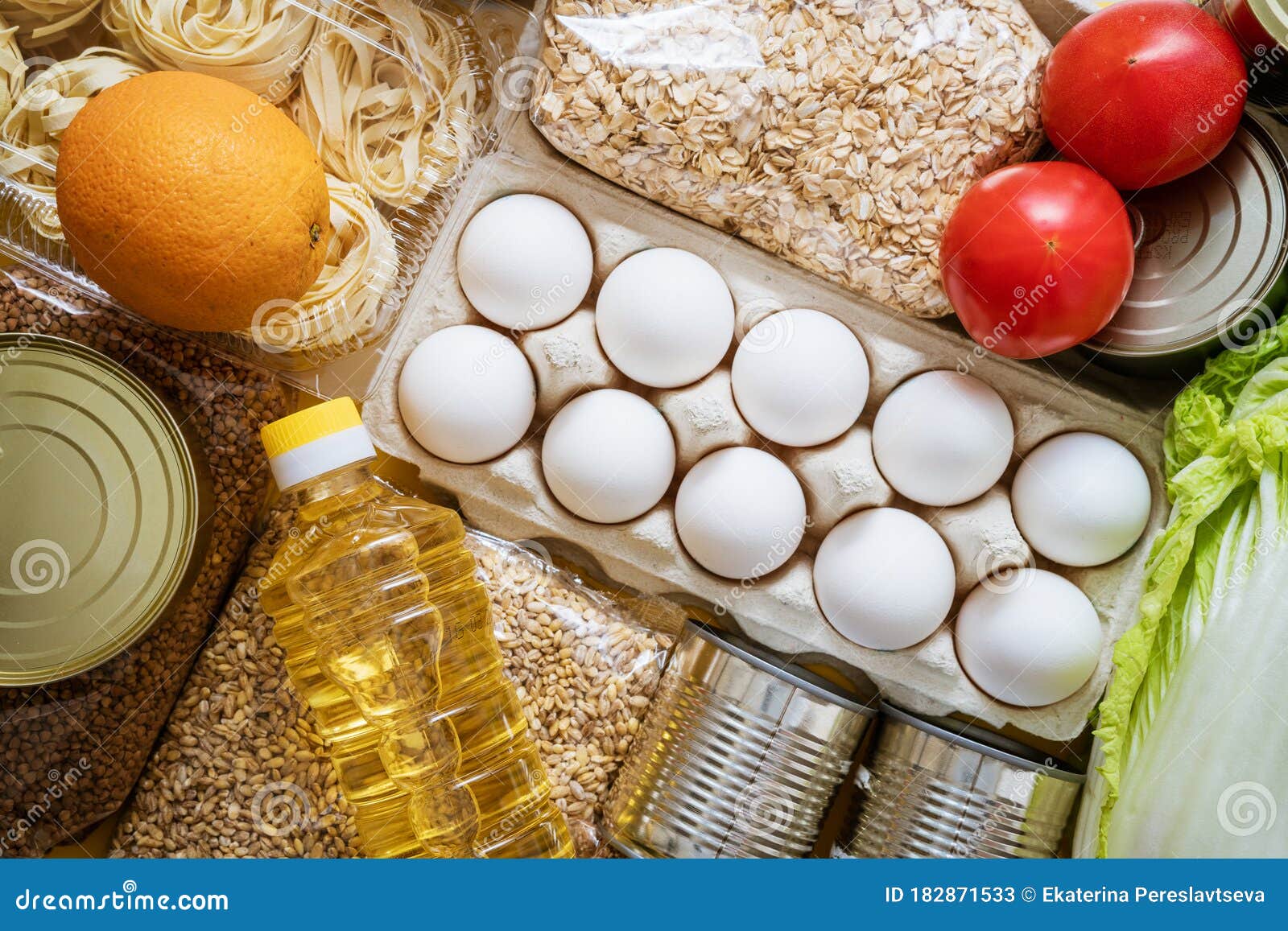 Food Close Up View from the Top Stock Image - Image of assistance ...