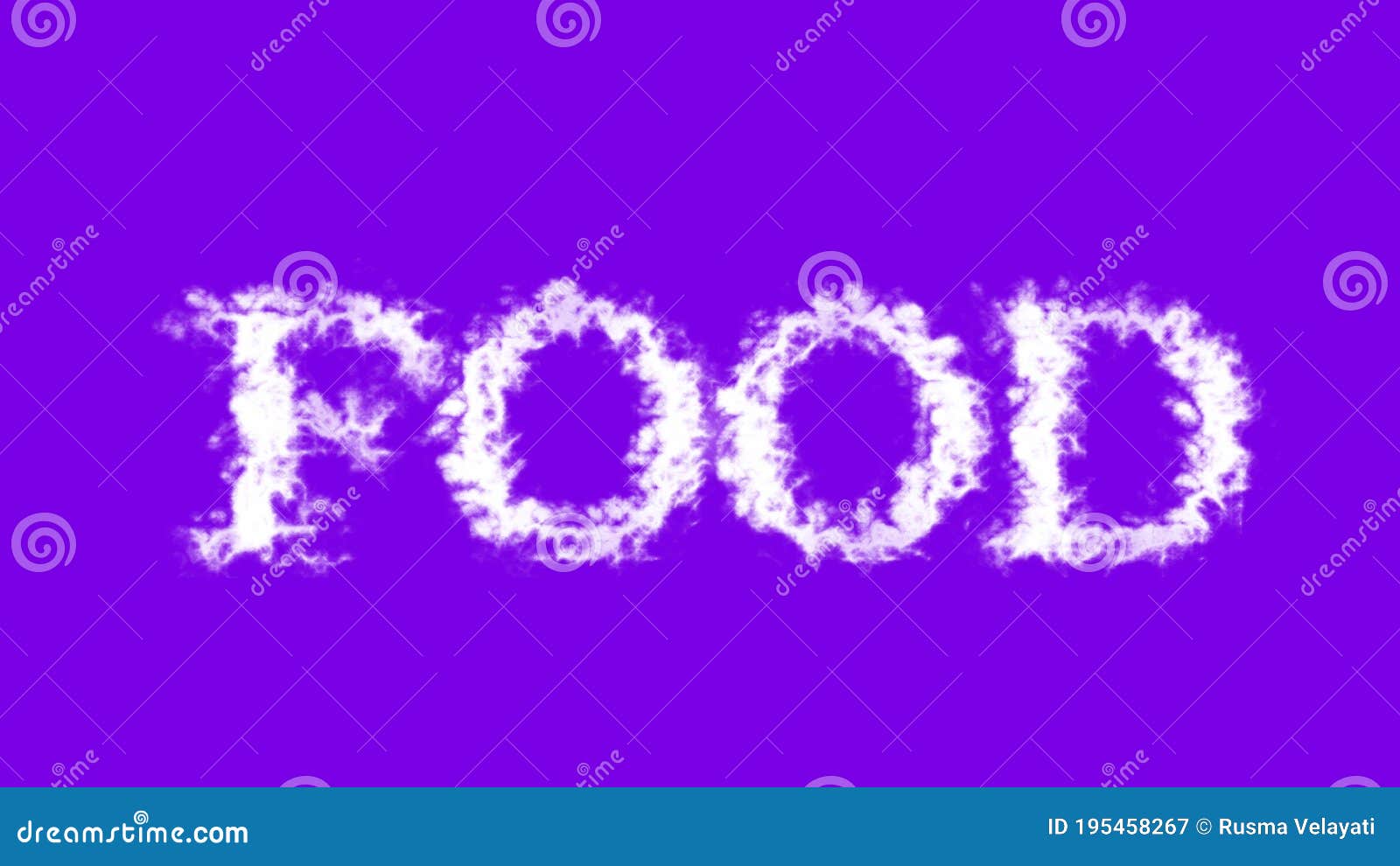 Food Cloud Text Effect Violet Isolated Background Stock Illustration ...
