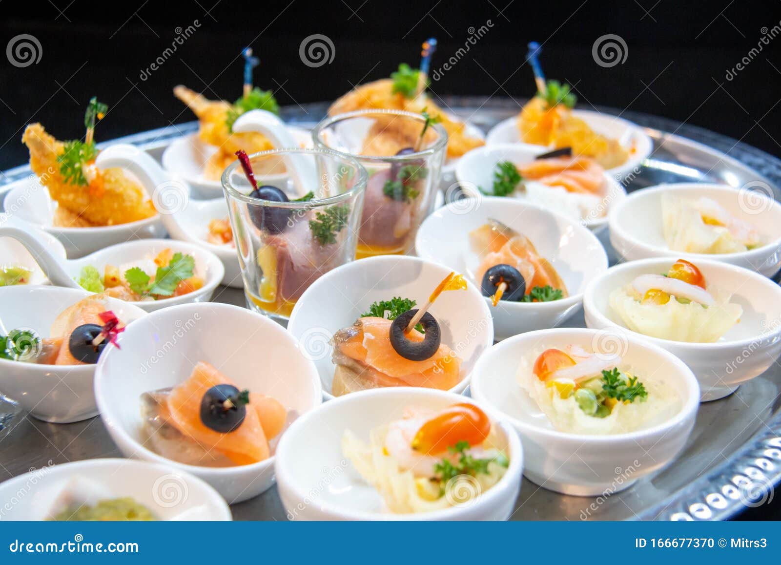 Food Cocktail on Try for Party Stock Photo - Image of fresh, food ...