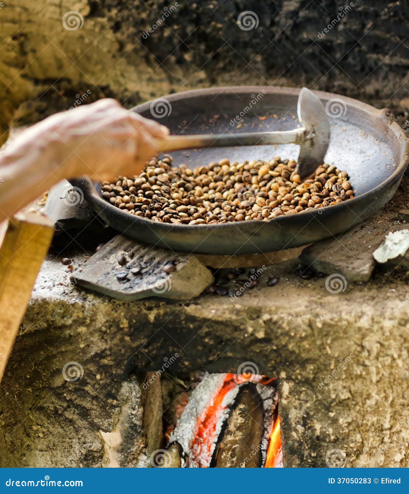 Coffee Beans are Roasting in Pan Stock Image - Image of espresso, drink ...