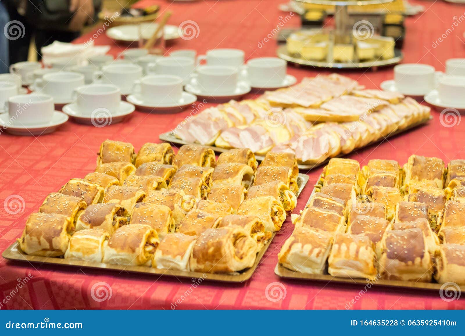 Food for Coffee Break on the Table Stock Photo - Image of service ...