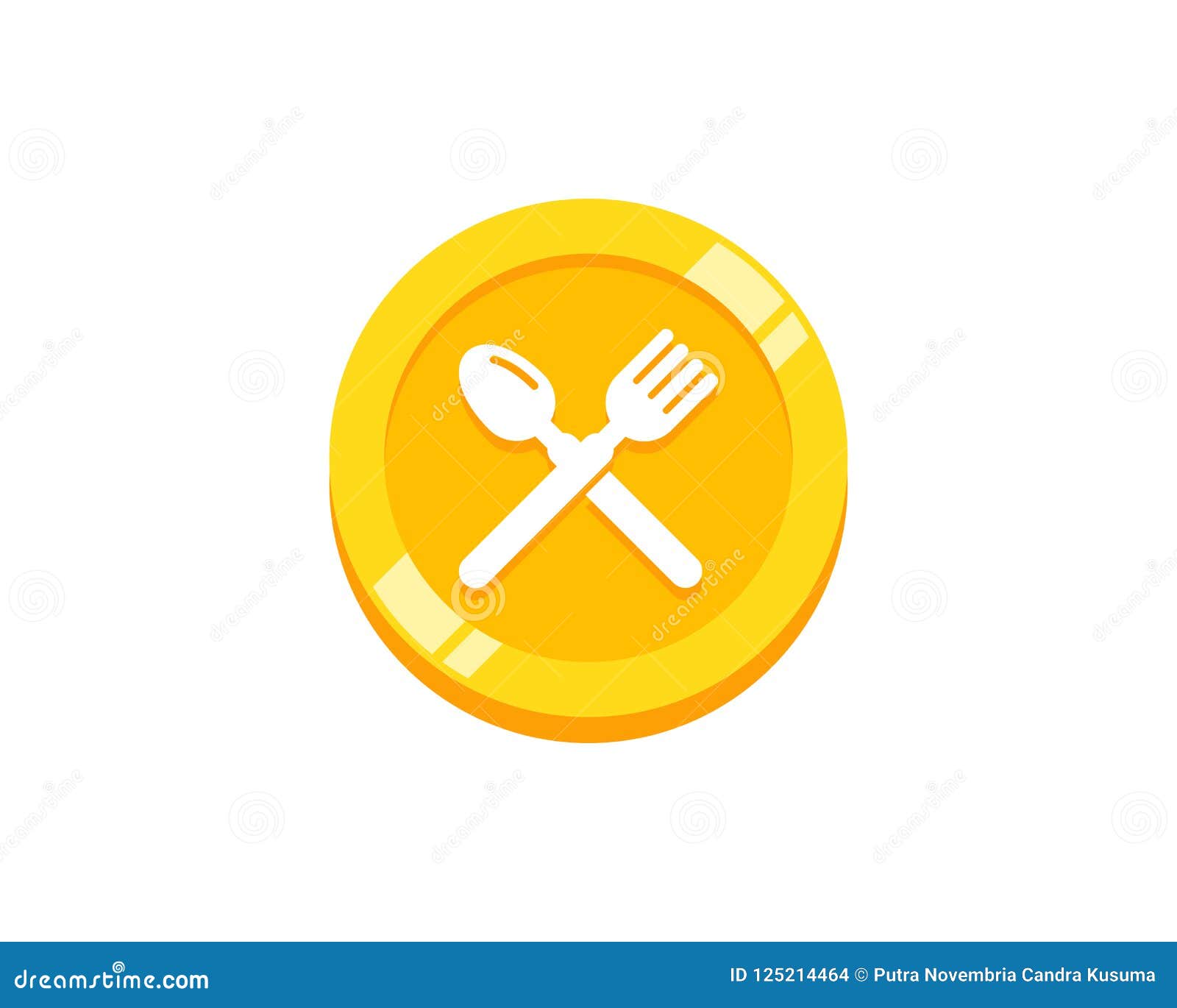 Food Coin Logo Icon Design stock illustration. Illustration of meat ...