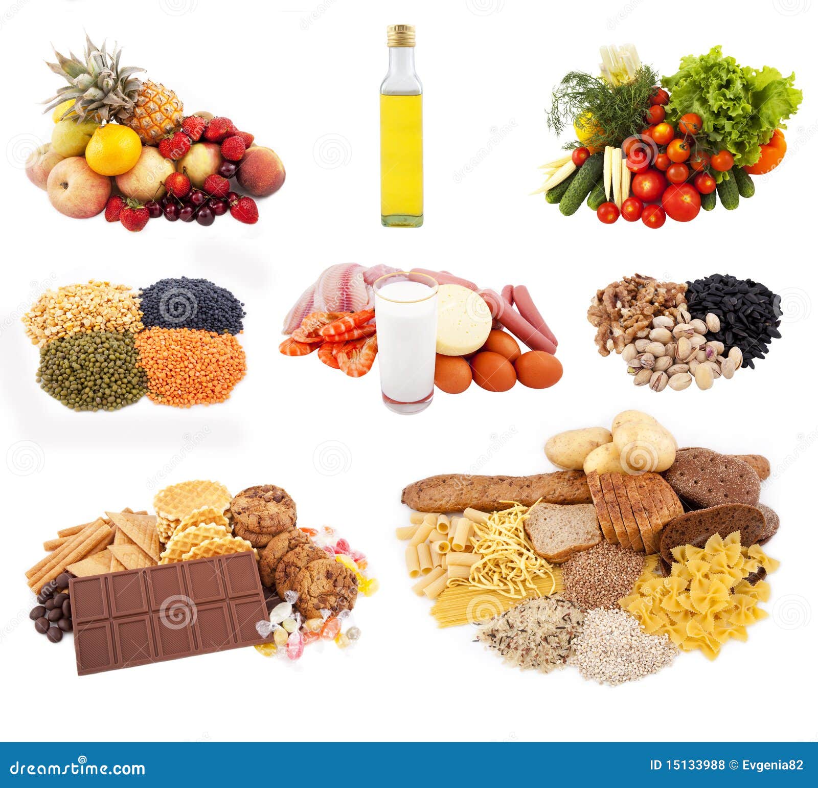 Food collage stock photo. Image of grains, variety, fruit - 15133988