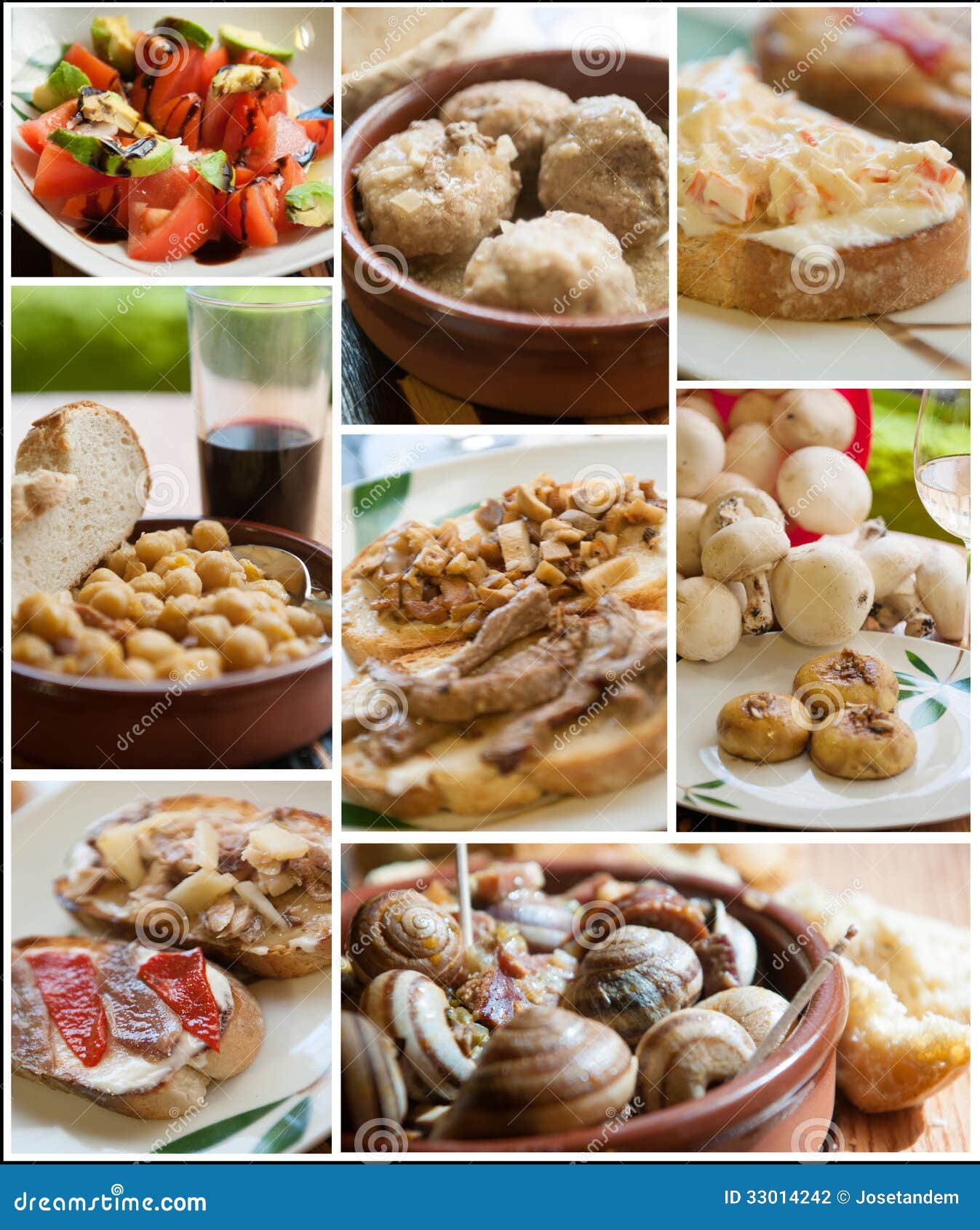Food Collage from a Restaurant Stock Photo - Image of kitchen, food ...