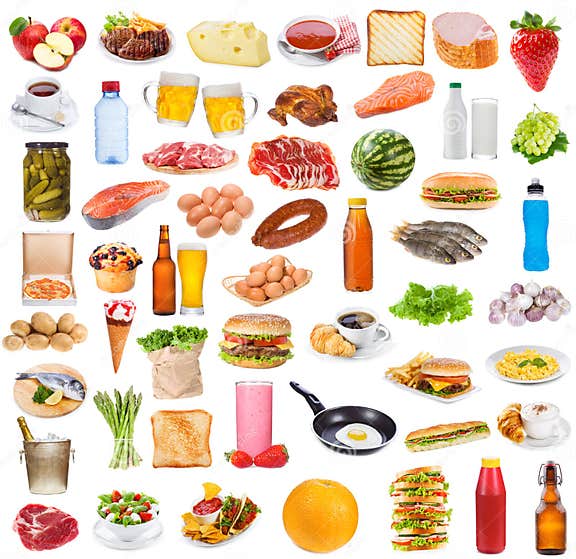 Food collection stock photo. Image of fried, beer, bottle - 27691770