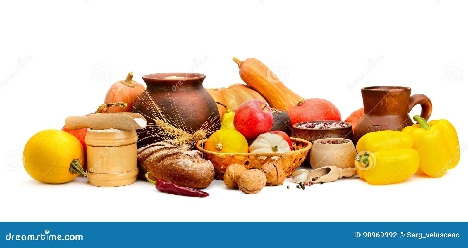 Food collection on white stock photo. Image of crock - 90969992