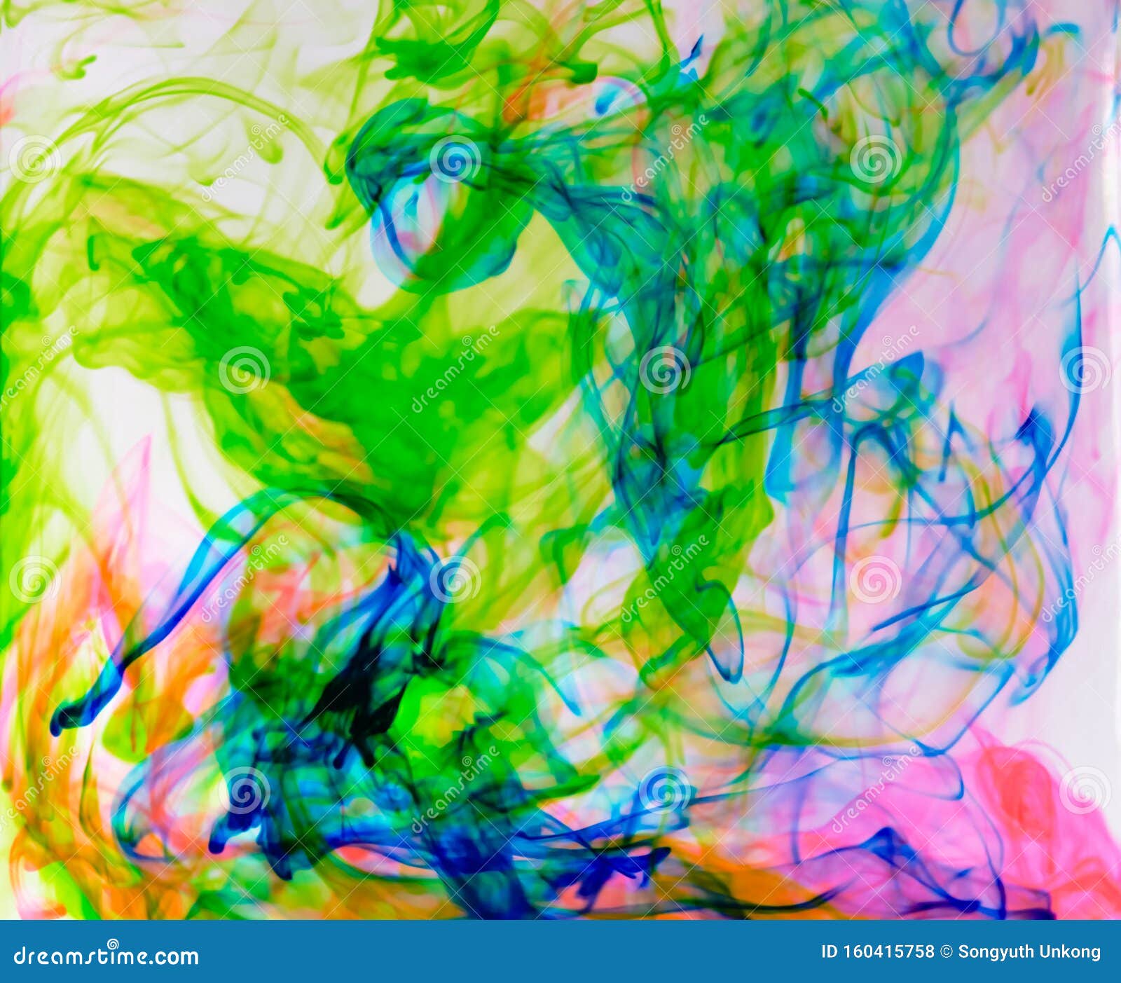 Food Color Drop and Dissolve in Water. Stock Photo - Image of colorful ...