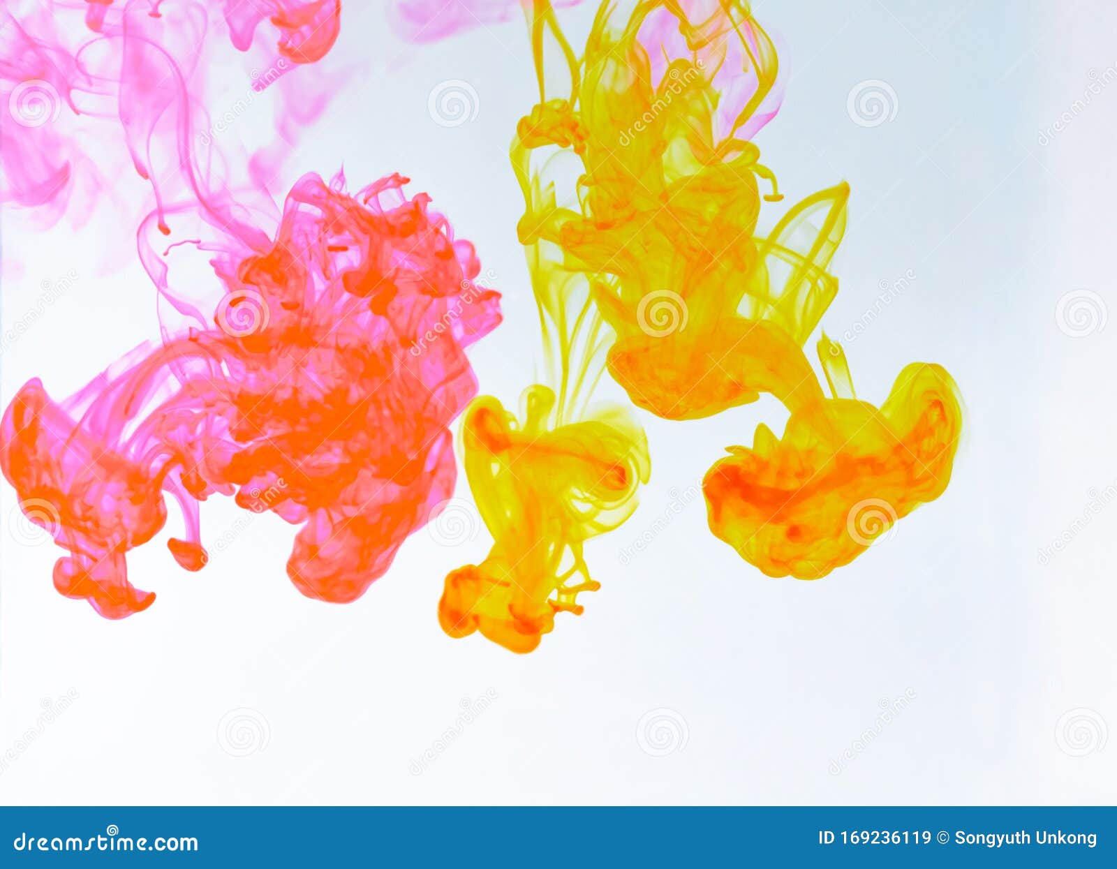 Food Color Drop and Dissolve in Water Stock Image - Image of chemical ...