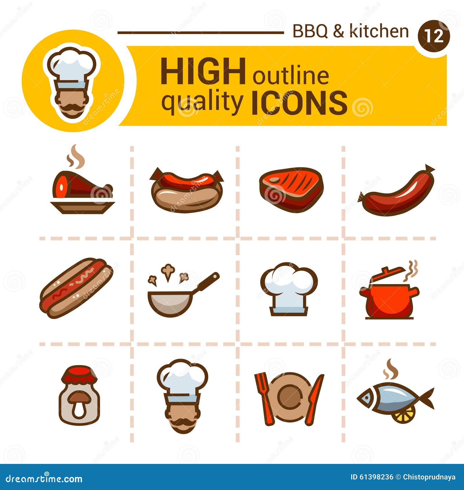 Food color icons set stock illustration. Illustration of fast - 61398236