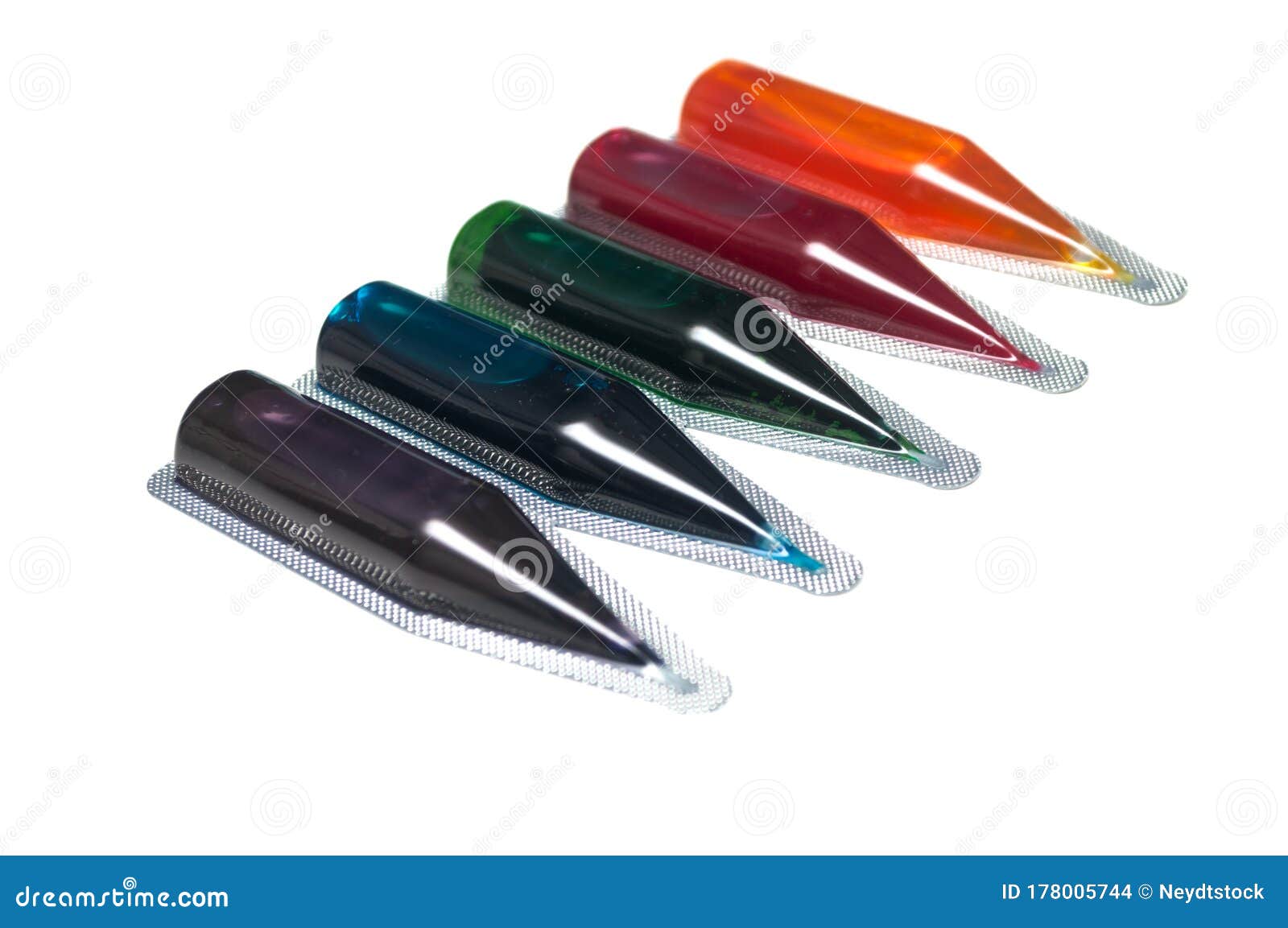 Food Coloring Palette on White Background Stock Photo - Image of color ...