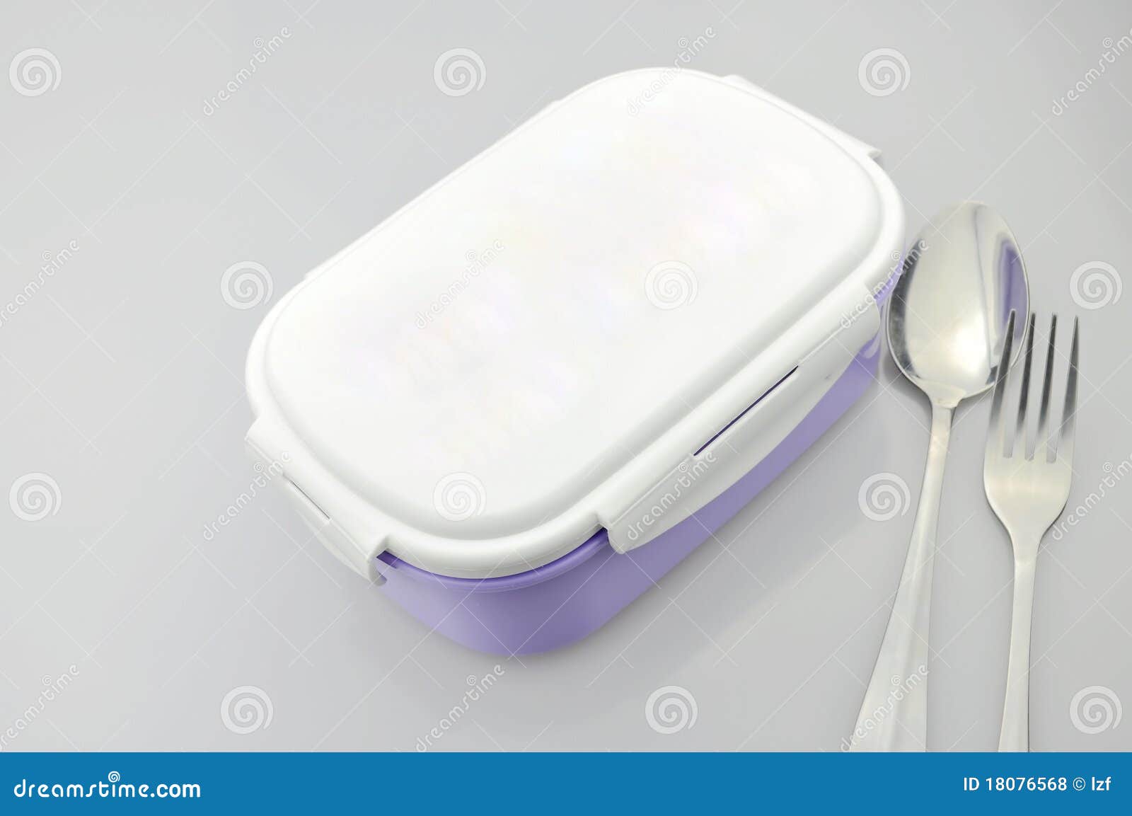 Food container and fork stock photo. Image of plastic - 18076568